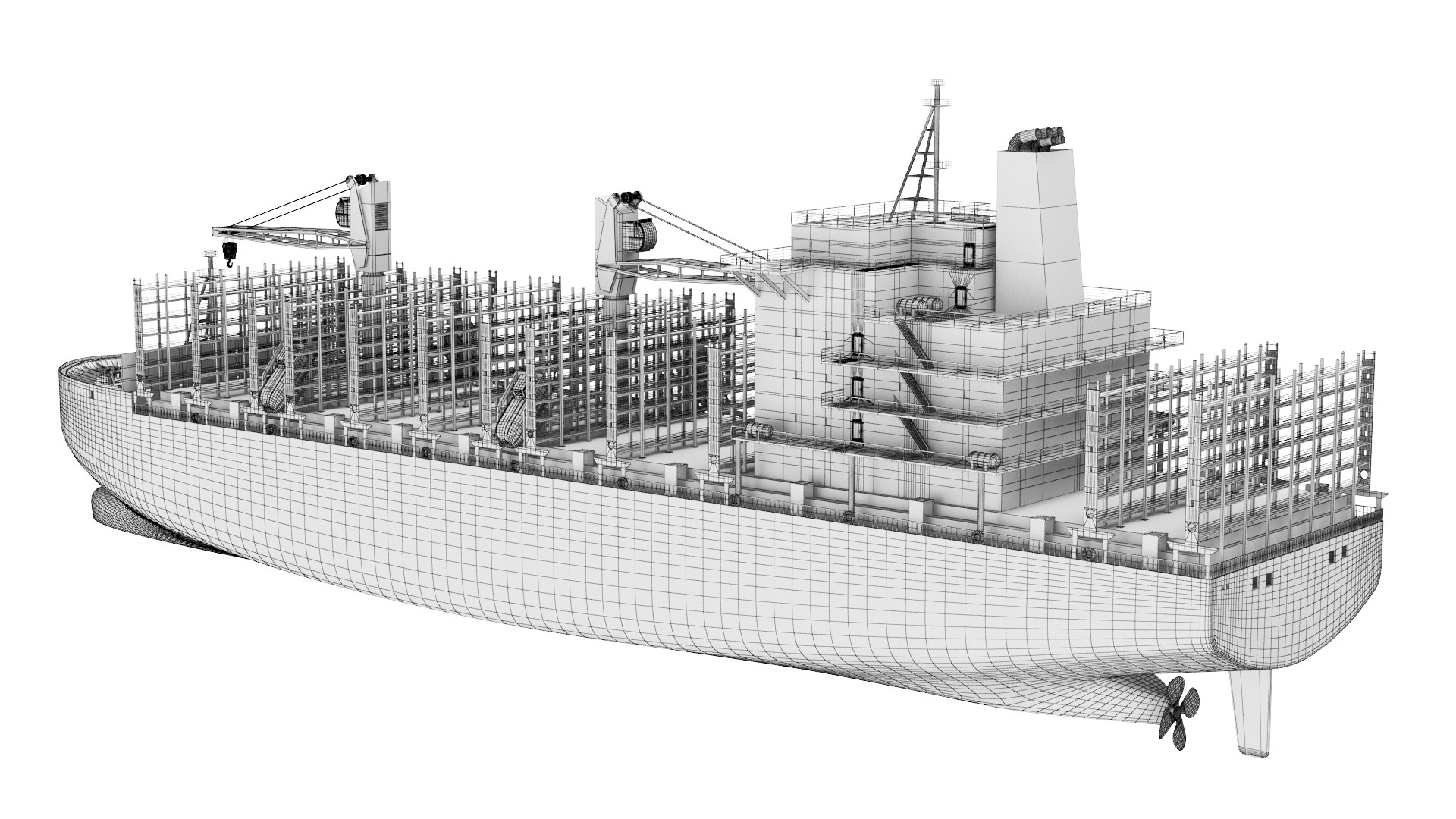 3D Detailed Bulk Carrier Container Ship Model - TurboSquid 2230394