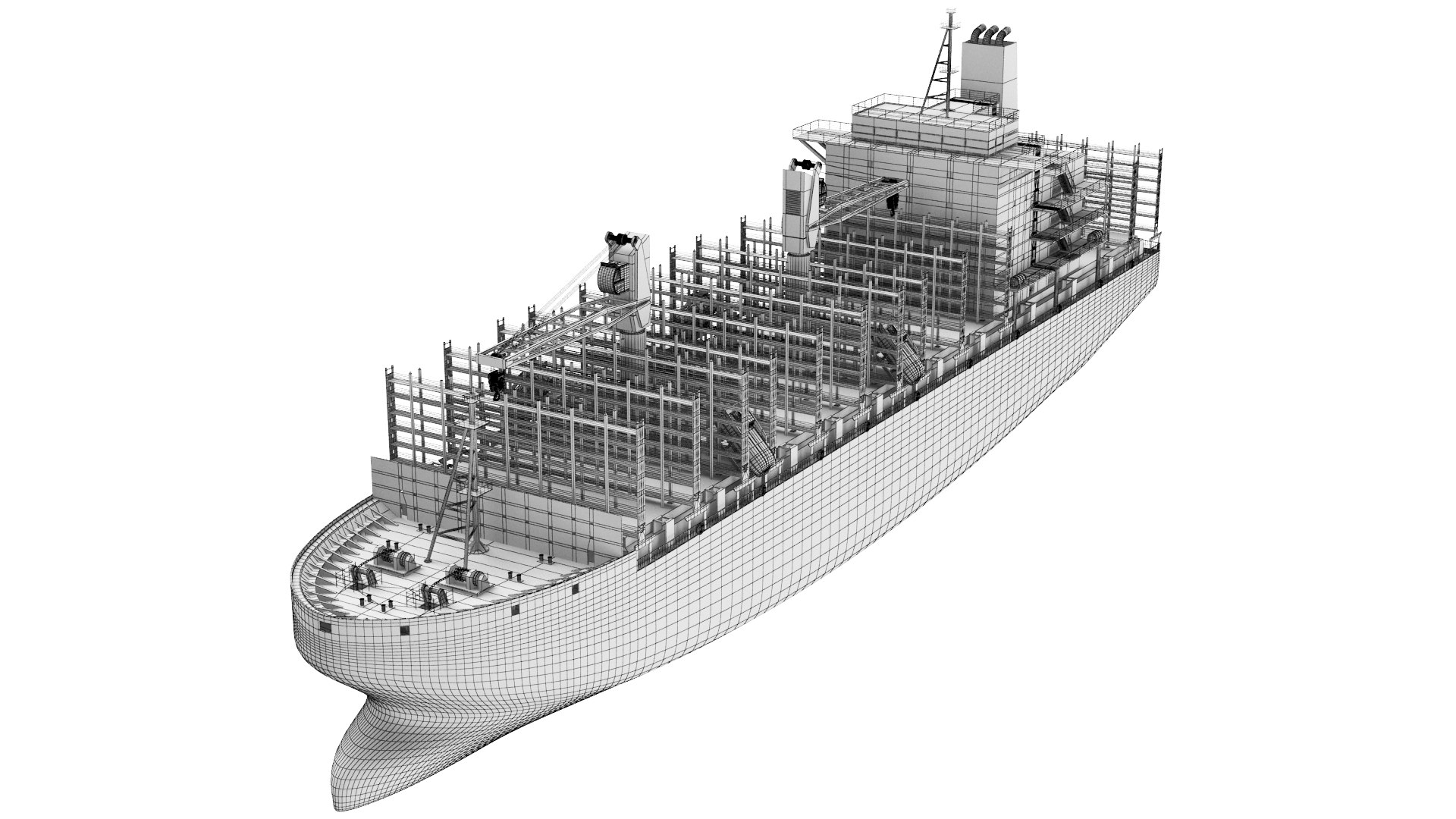 3D Detailed Bulk Carrier Container Ship Model - TurboSquid 2230394