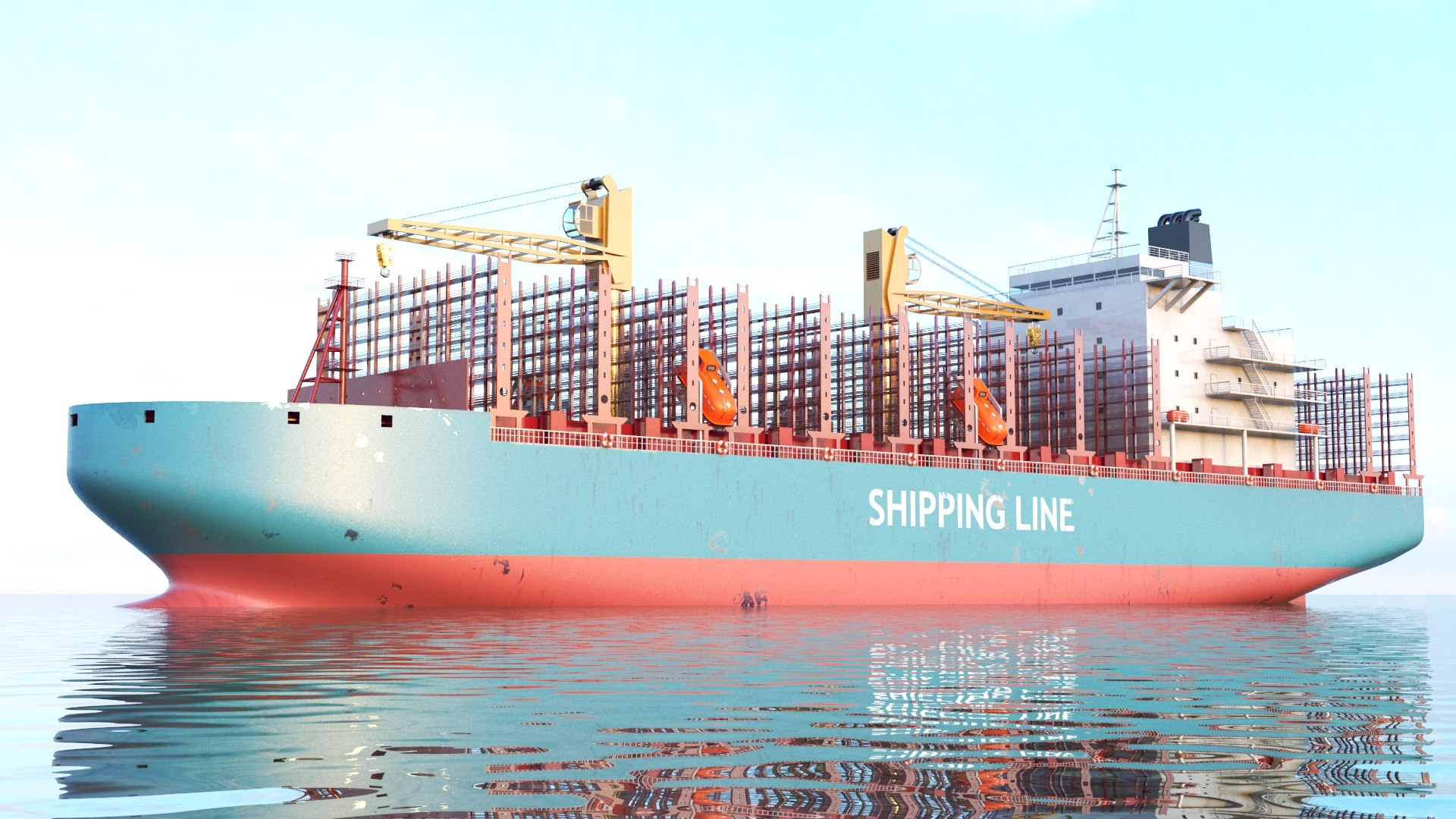 3D Detailed Bulk Carrier Container Ship Model - TurboSquid 2230394