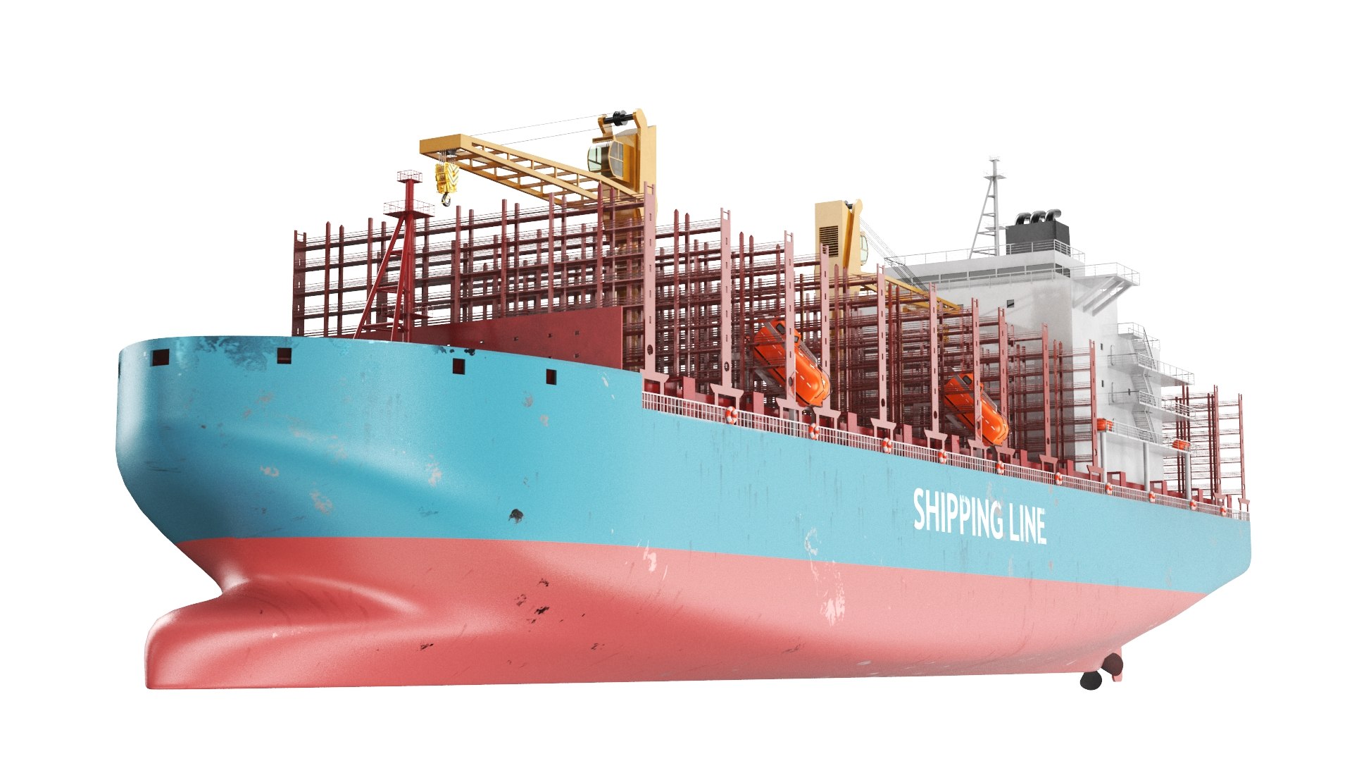 3D Detailed Bulk Carrier Container Ship Model - TurboSquid 2230394