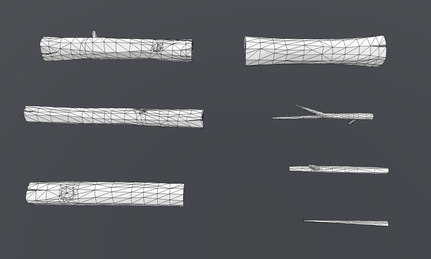 Cartoon Log Styled Set 3D Model - TurboSquid 1589471