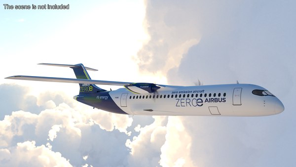 modelo 3d Airbus ZEROe Turbohélice - TurboSquid 2280190