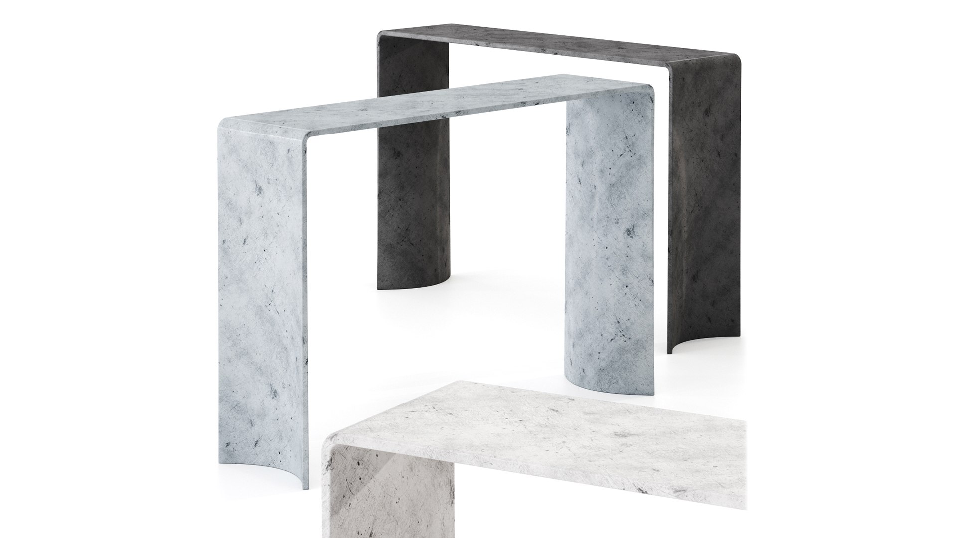 Tadao Rectangular Cement Console Table By Formacemento 3D - TurboSquid ...