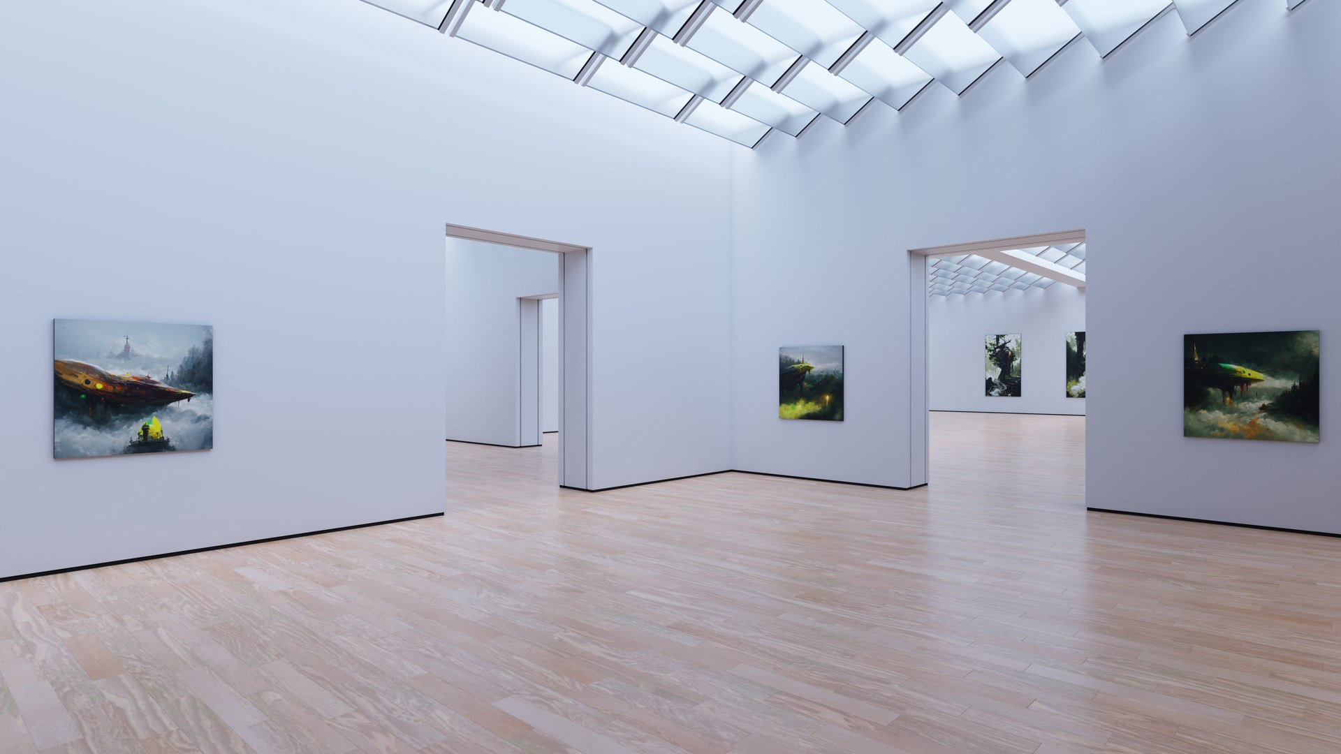 3D Model Art Museum Gallery Interior 32 - TurboSquid 1909131