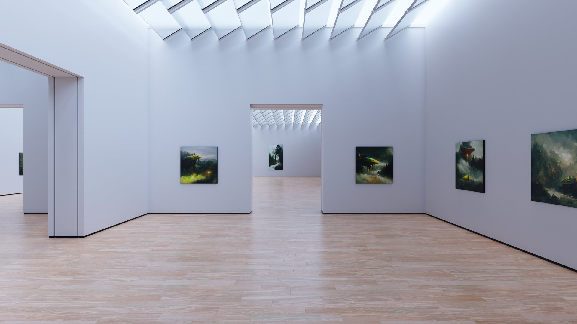 3D Model Art Museum Gallery Interior 32 - TurboSquid 1909131