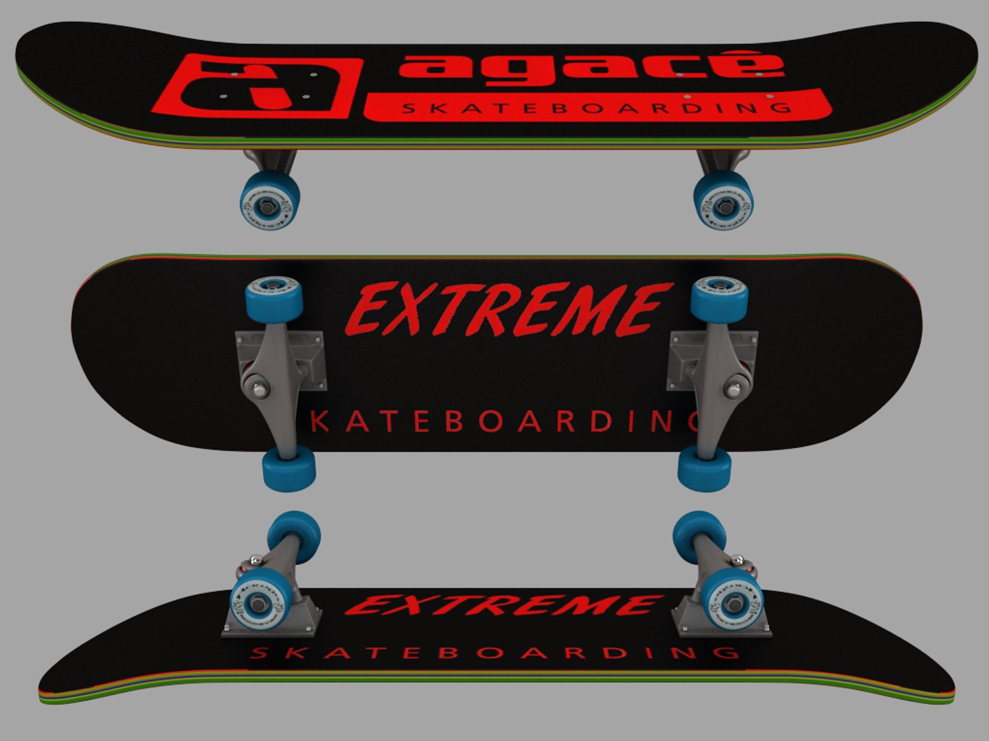 3d model skate skateboard board