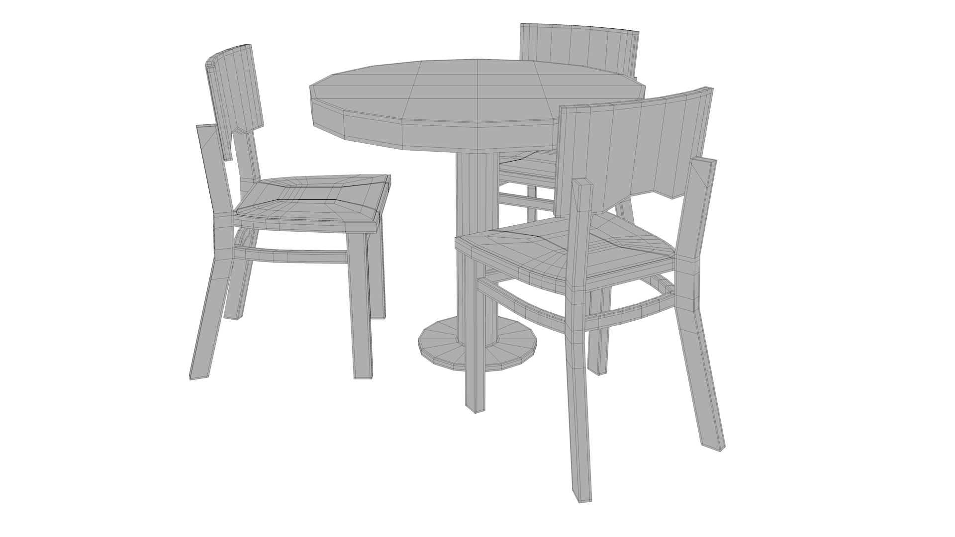 Table Chairs 3D Model - TurboSquid 1709796