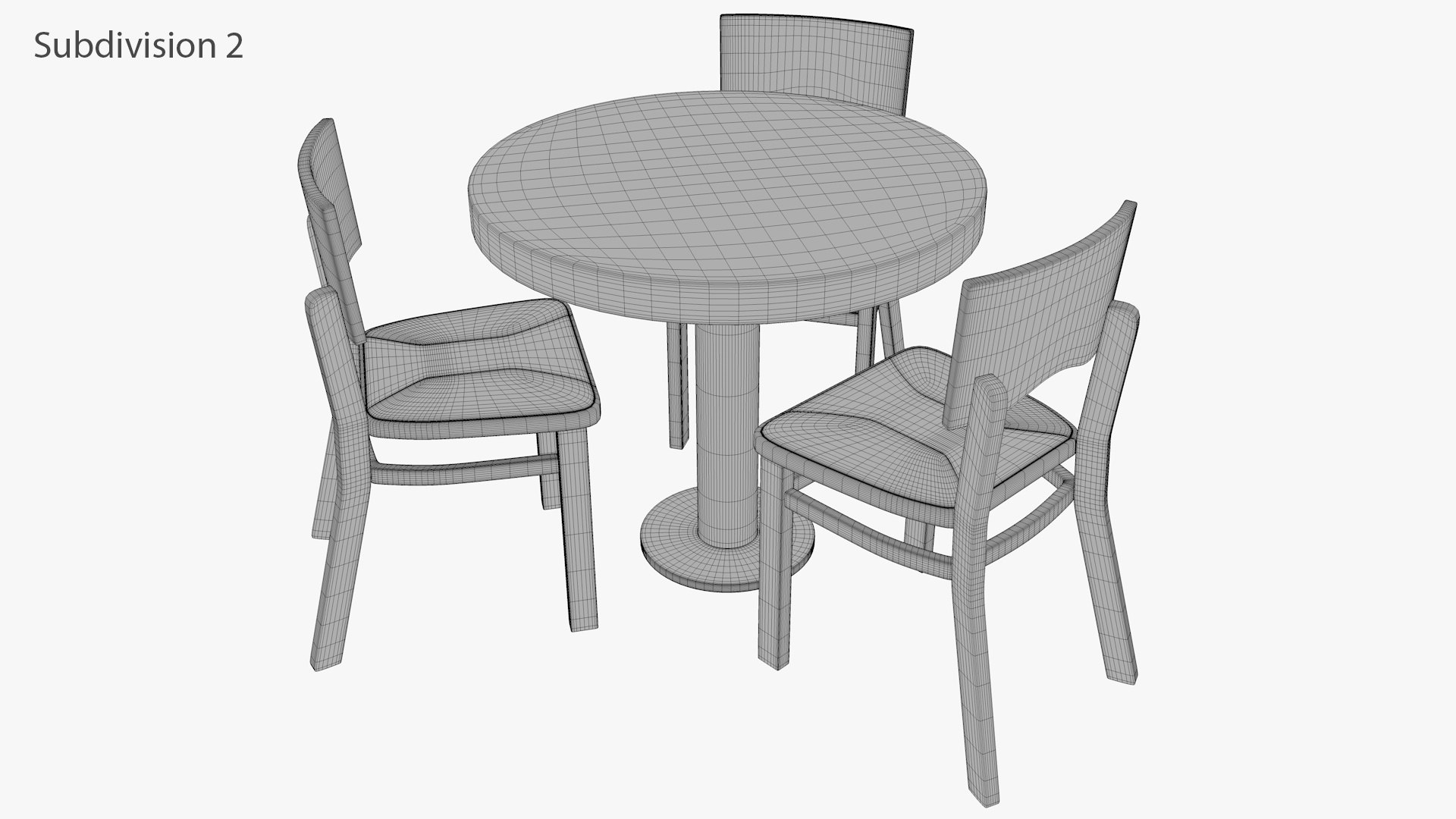 Table Chairs 3D Model - TurboSquid 1709796