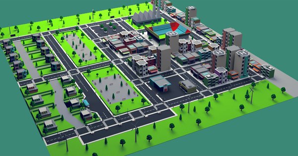 urban scene 3d 3ds