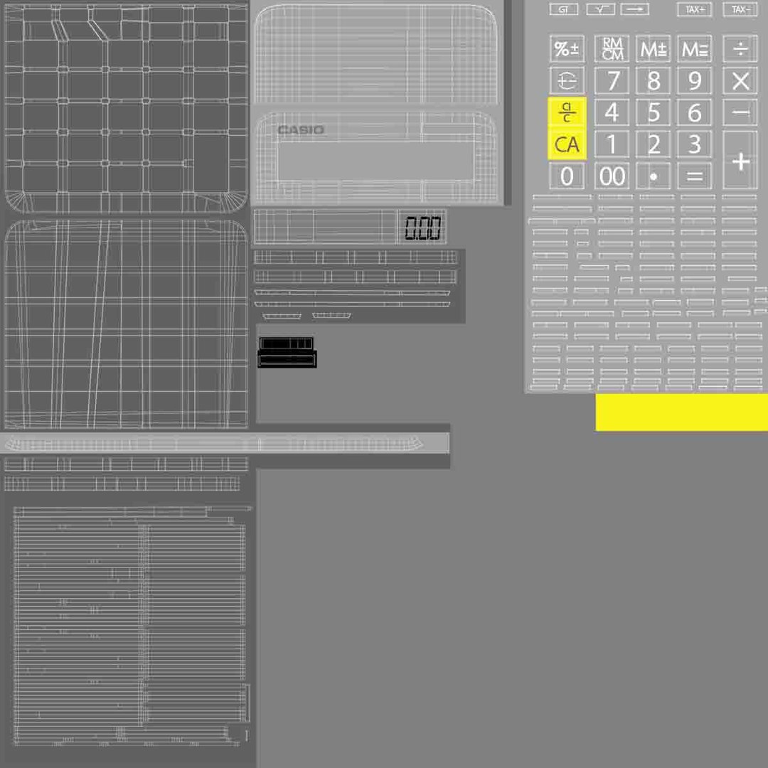 Calculator Work 3D Model - TurboSquid 1482922