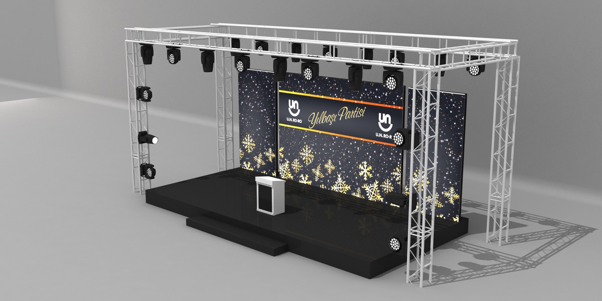 Stage Truss Model - TurboSquid 1535388