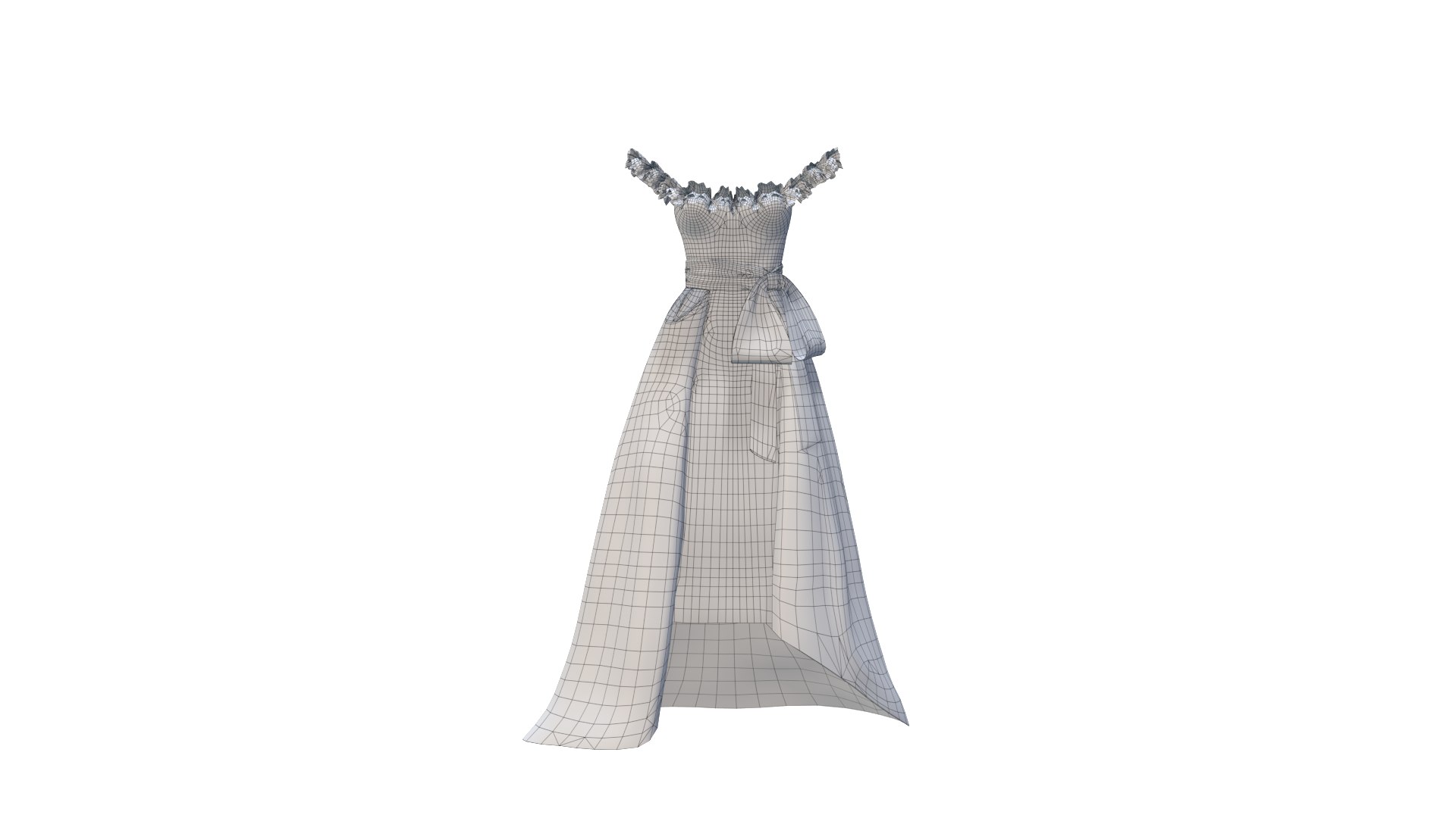 3D Evening Dress 3D Model - TurboSquid 2302793