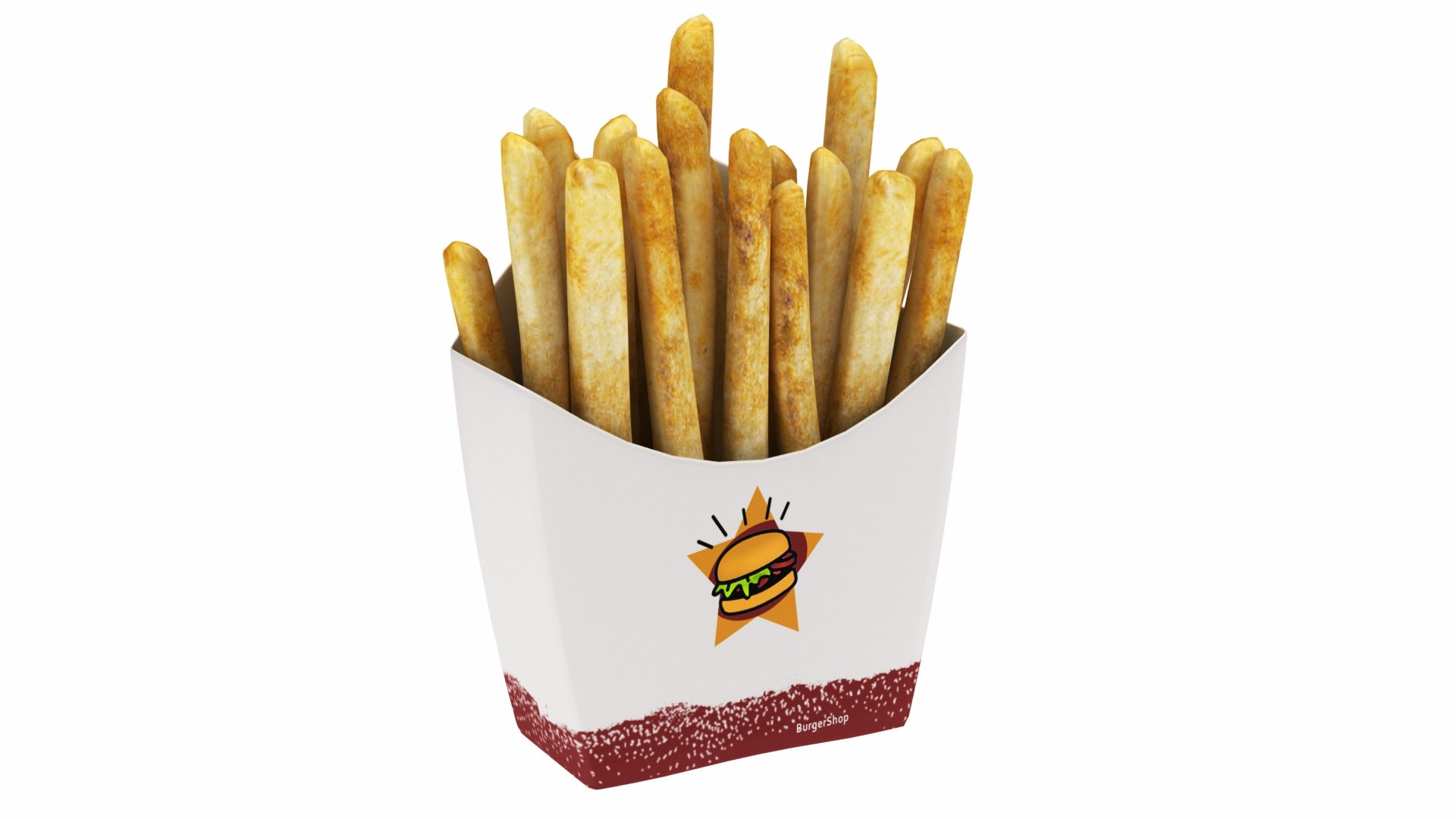 3D Fries Food Snack - TurboSquid 1678654