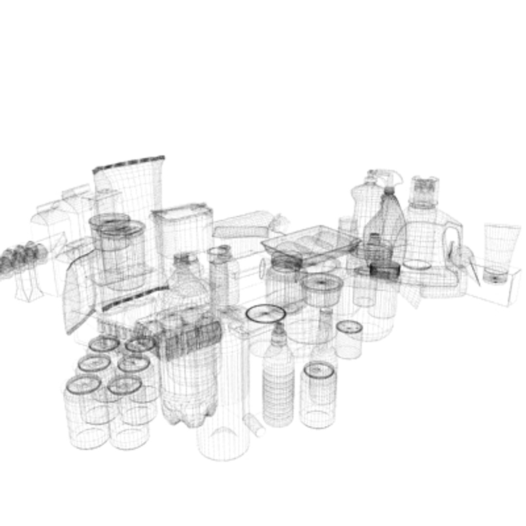 Bottle Carton Box 3d Model