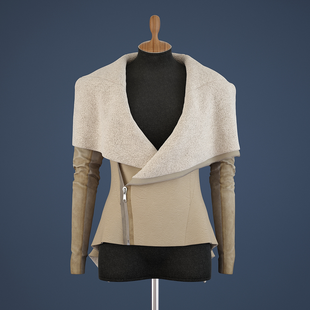 Sheepskin Coat 3d Model