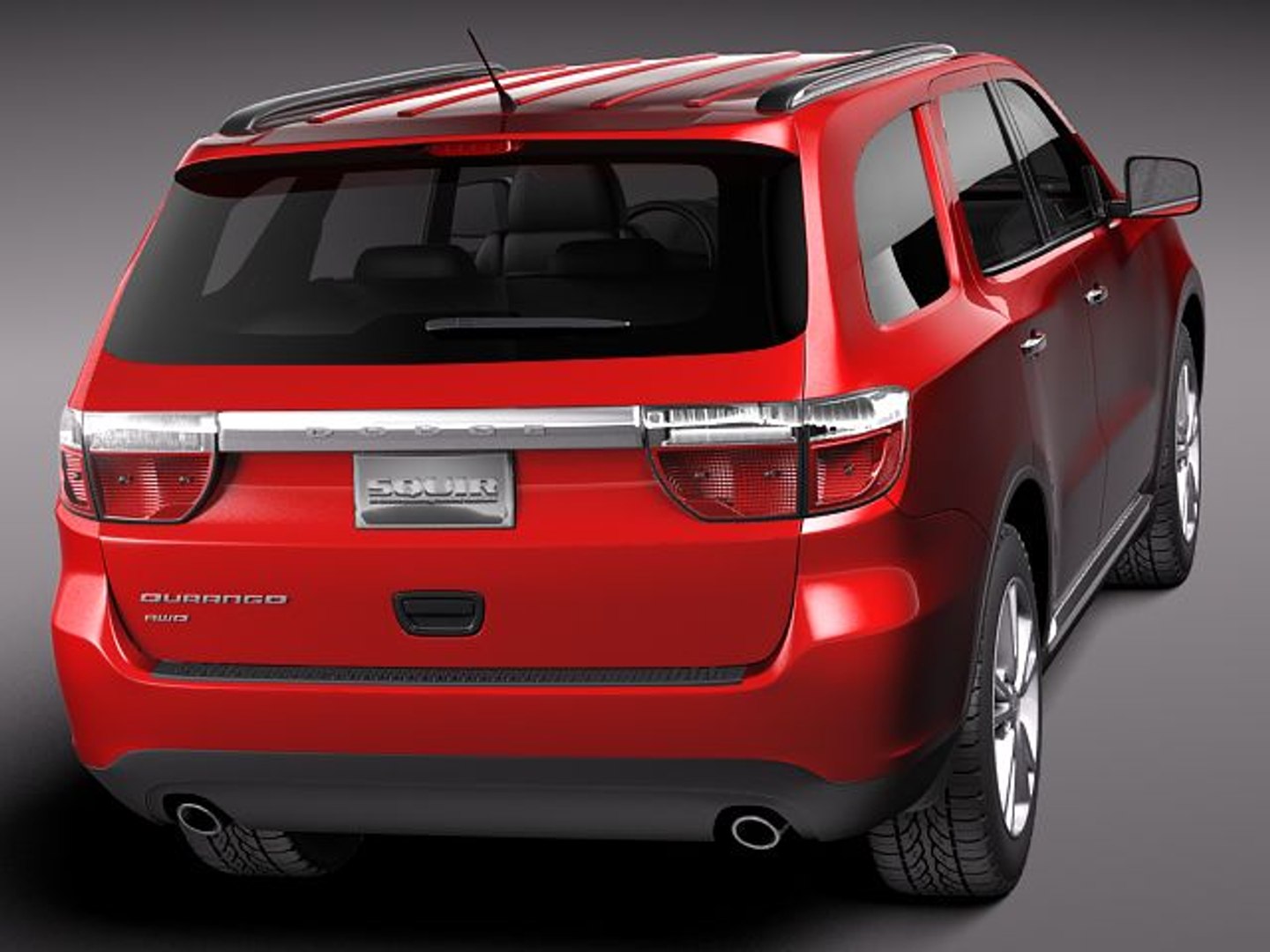 3d Model Dodge Durango Suv 2011