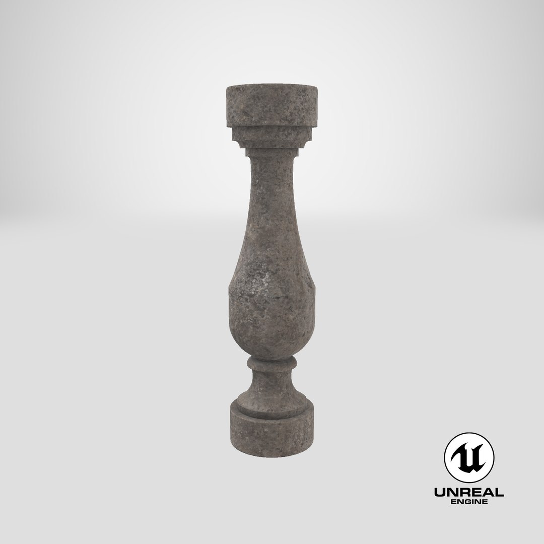 Stone Simple Baluster 3D - TurboSquid 1872057