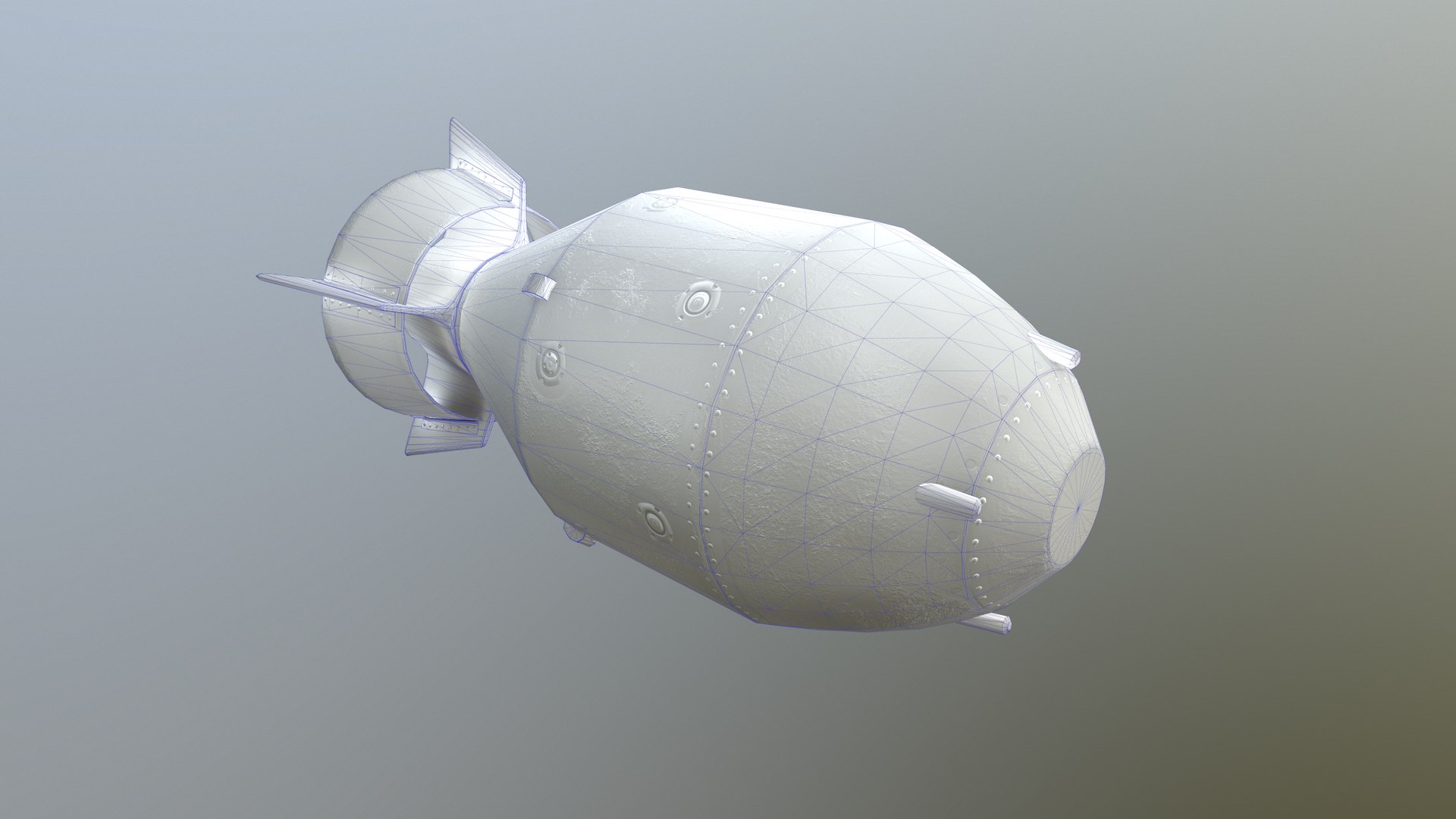 3D Bomb Nuclear Old Model - TurboSquid 1461477