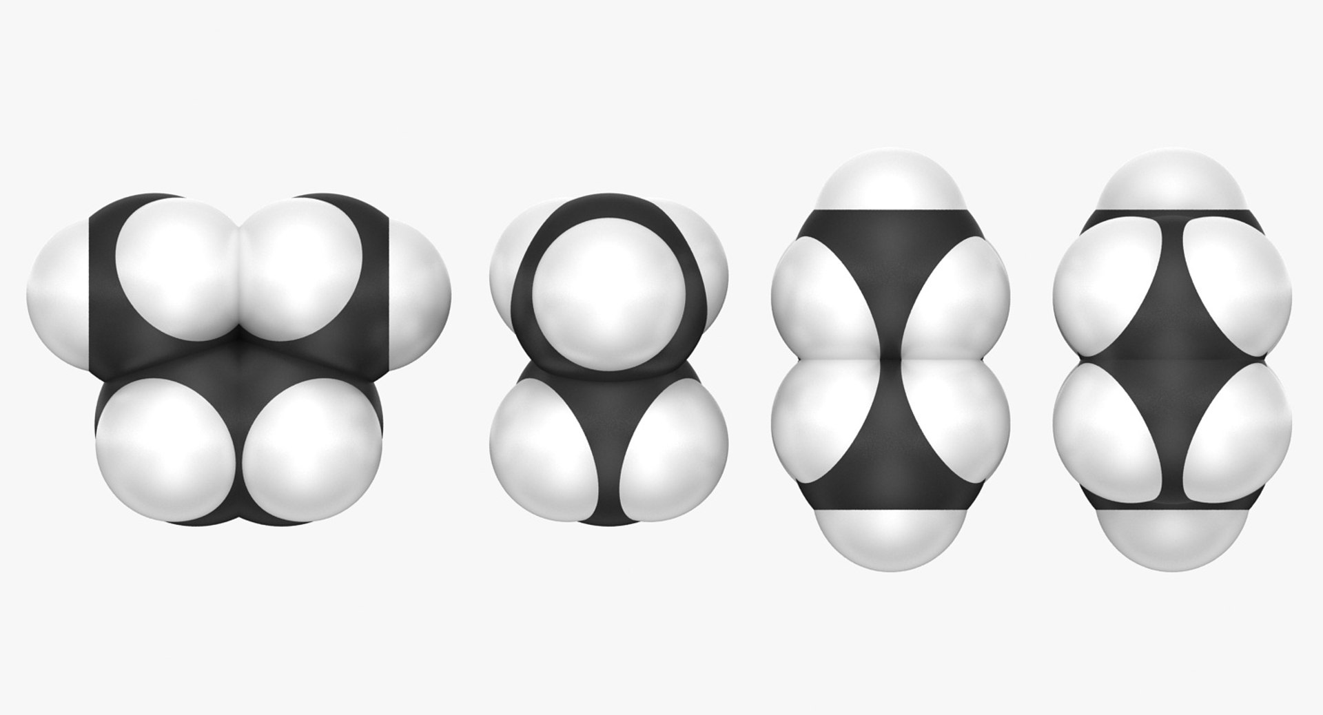 3d Model Butane Eclipsed 3