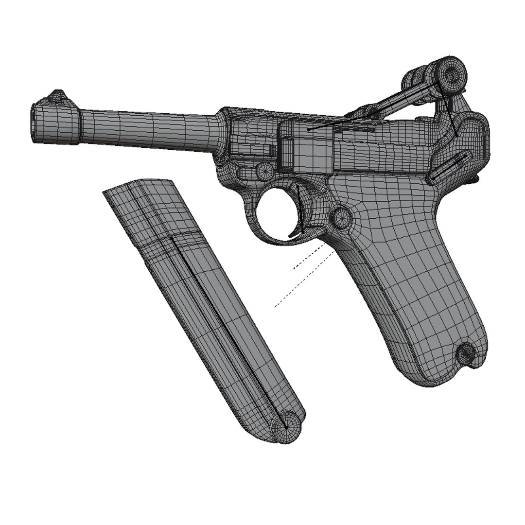 Luger p08 3D model - TurboSquid 1425928