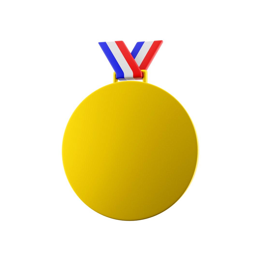 3d First Place Gold Medal Icon 3D Model - TurboSquid 2049423