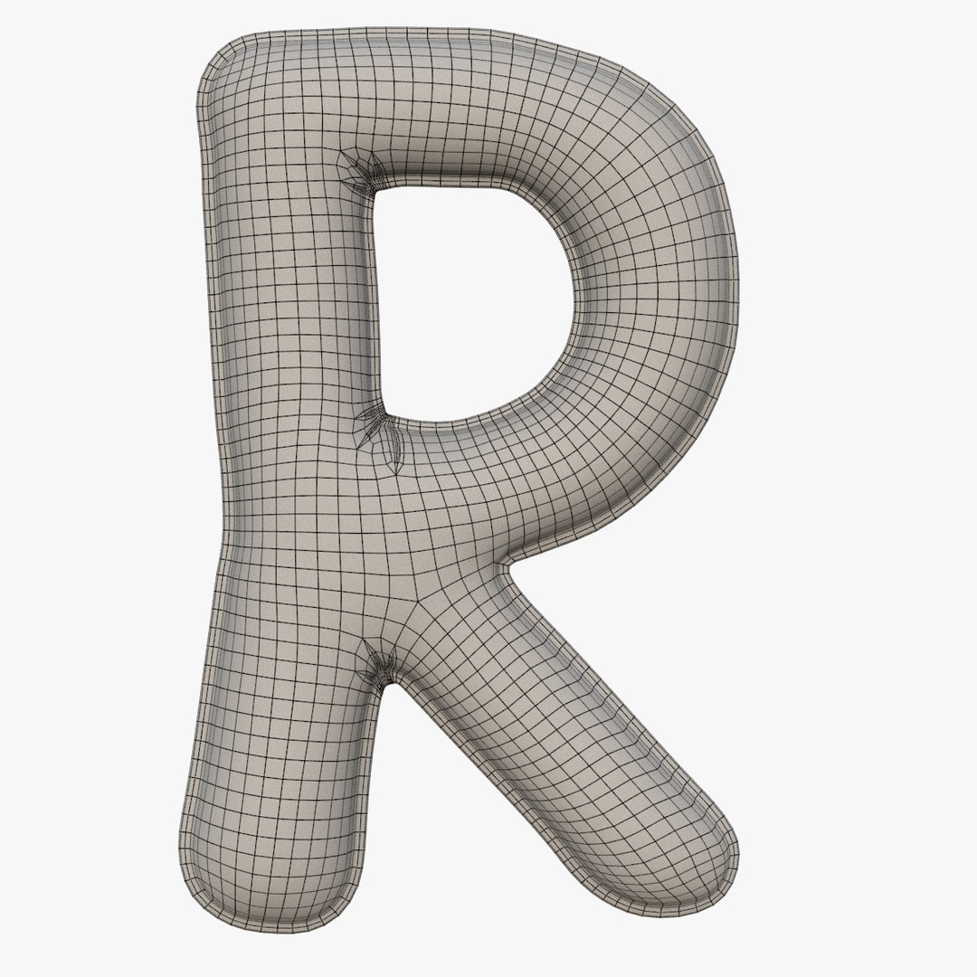 Foil Balloon Letter R 3D Model - TurboSquid 1256375