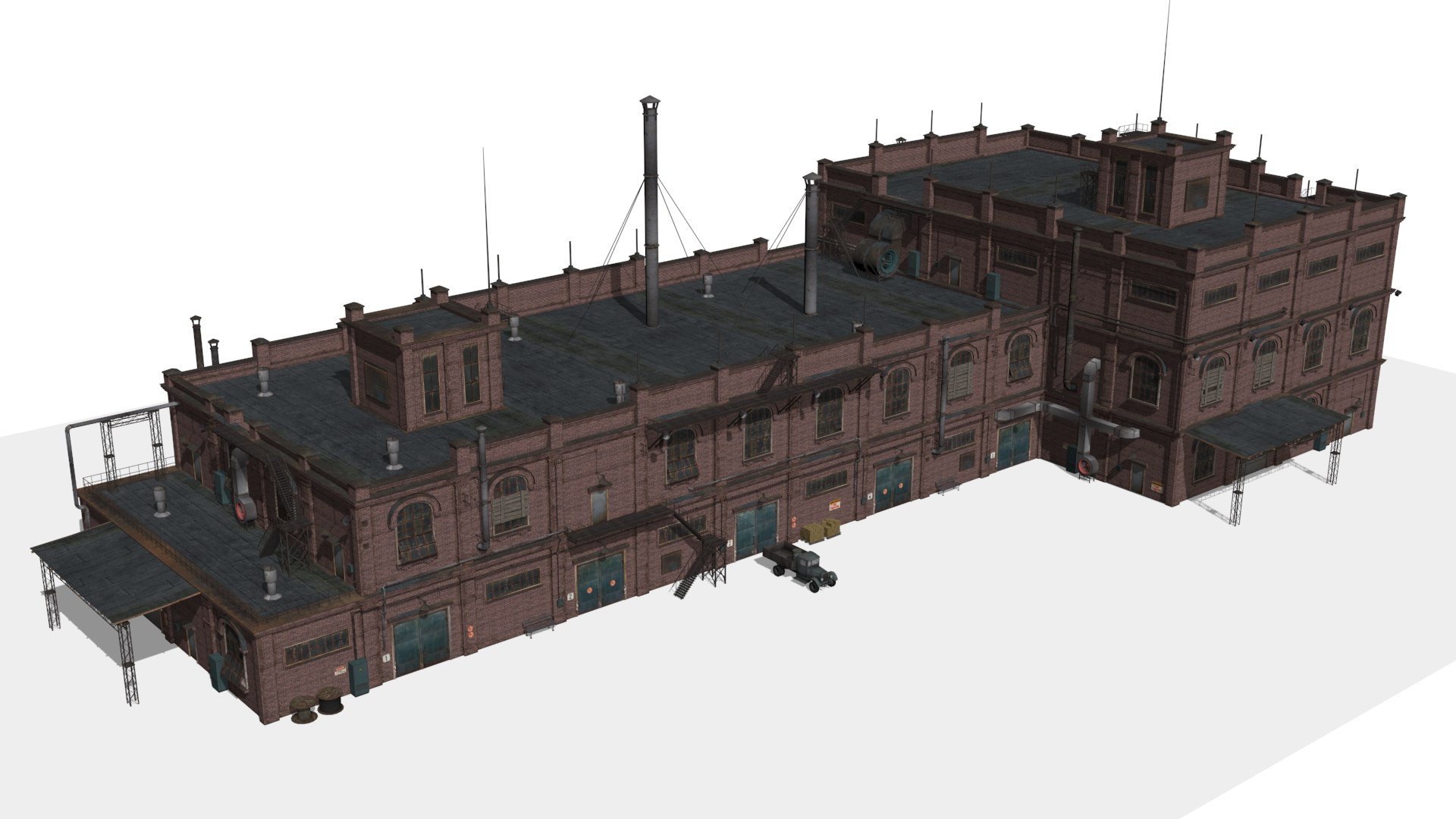 3D Old Factory Model - TurboSquid 2185278