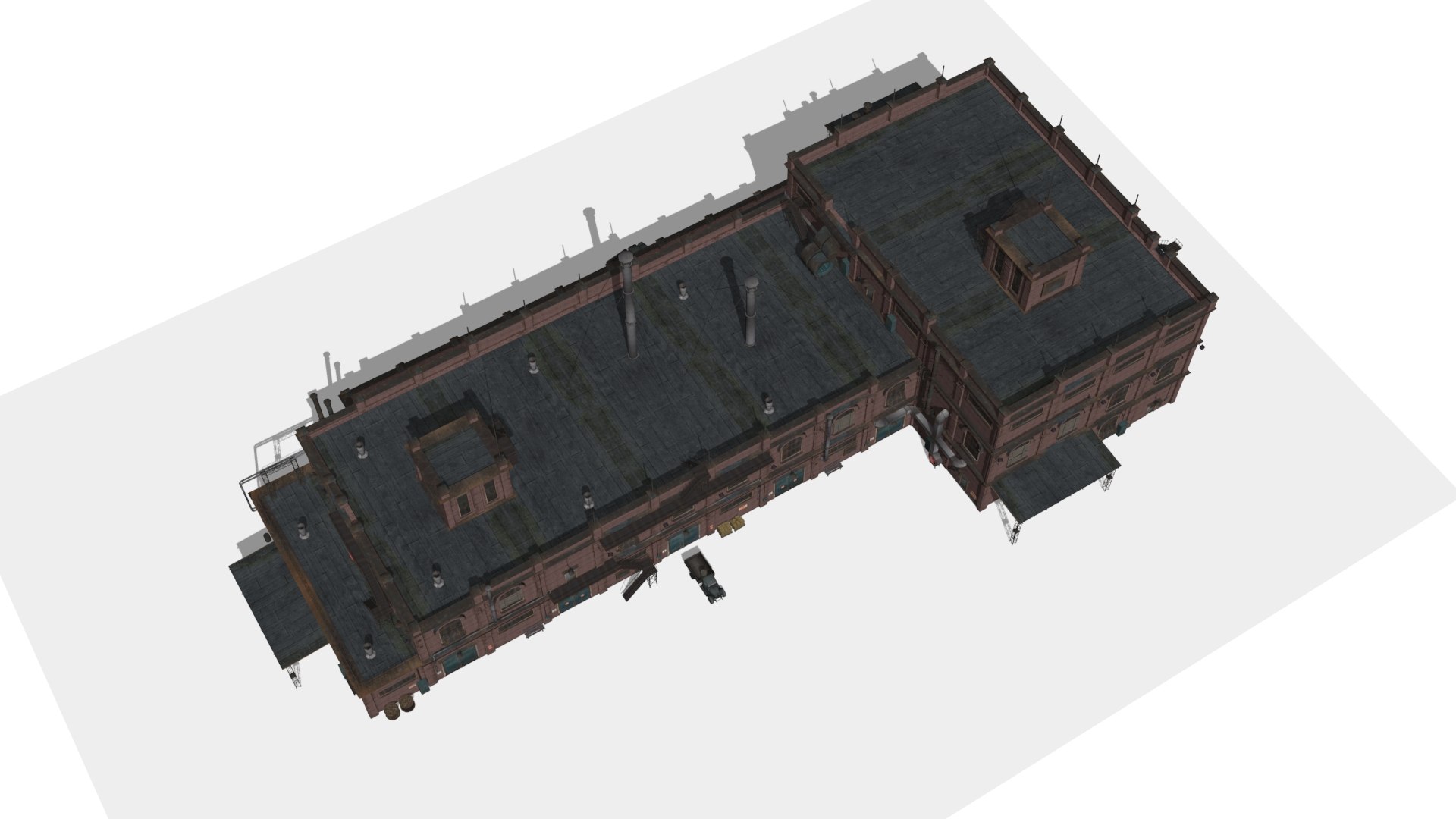 3D Old Factory Model - TurboSquid 2185278