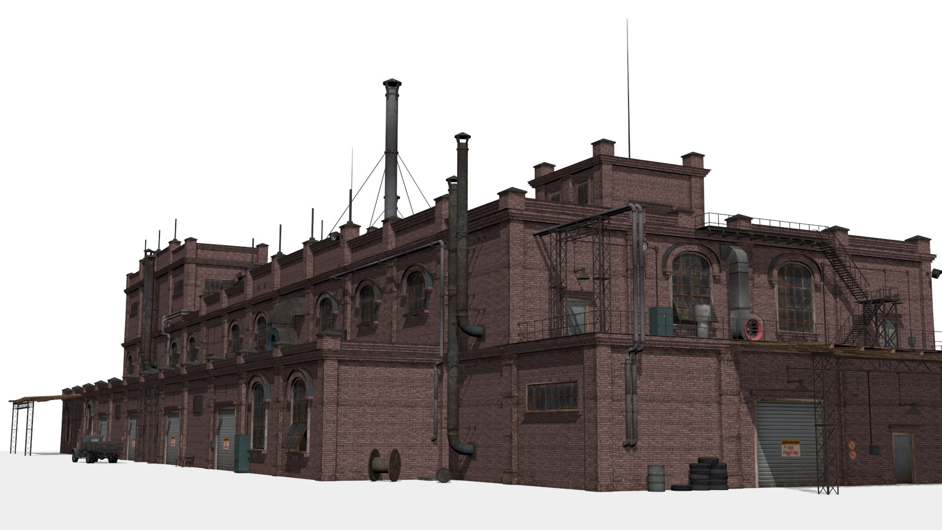 3D Old Factory Model - TurboSquid 2185278