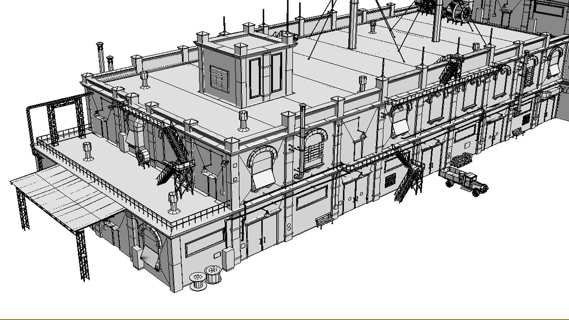 3D Old Factory Model - TurboSquid 2185278
