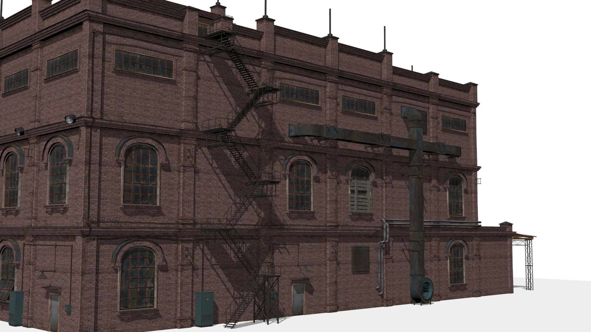 3D Old Factory Model - TurboSquid 2185278