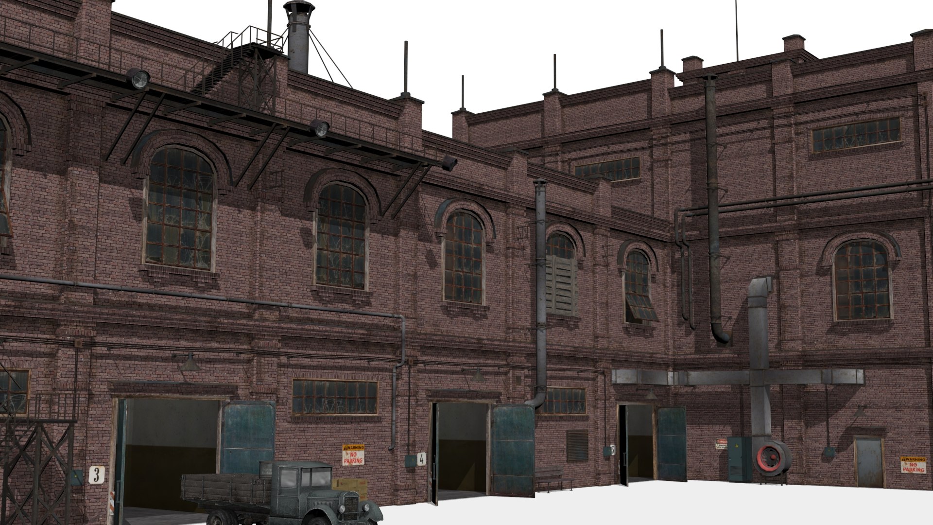 3D Old Factory Model - TurboSquid 2185278