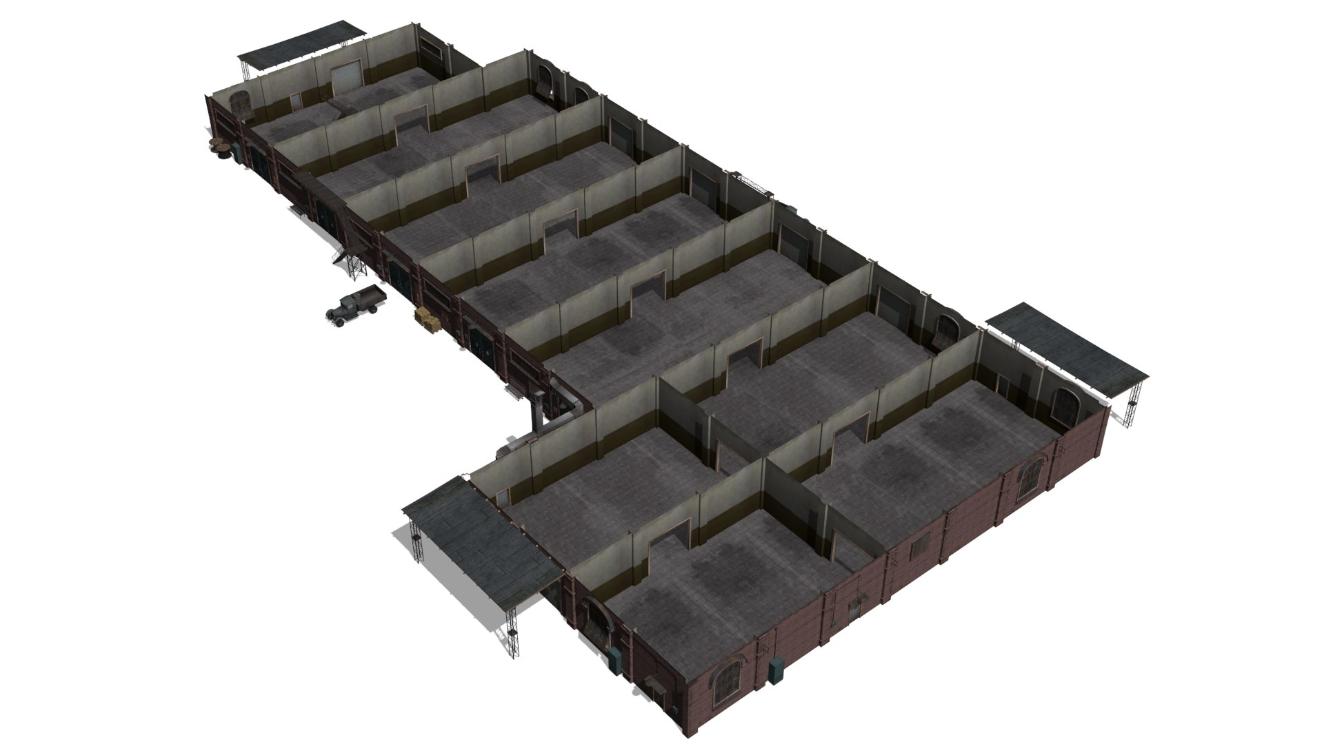 3D Old Factory Model - TurboSquid 2185278