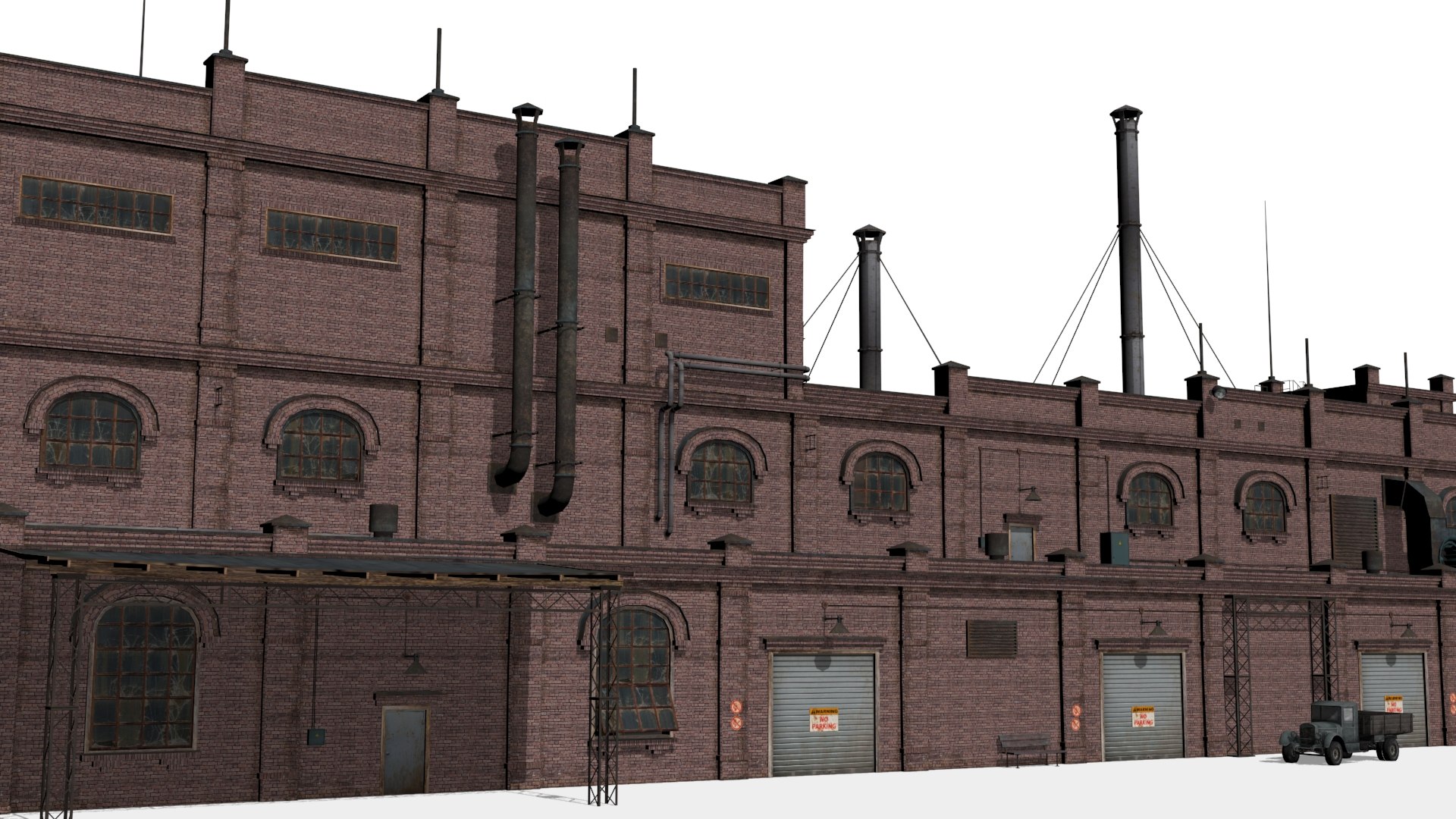 3D Old Factory Model - TurboSquid 2185278