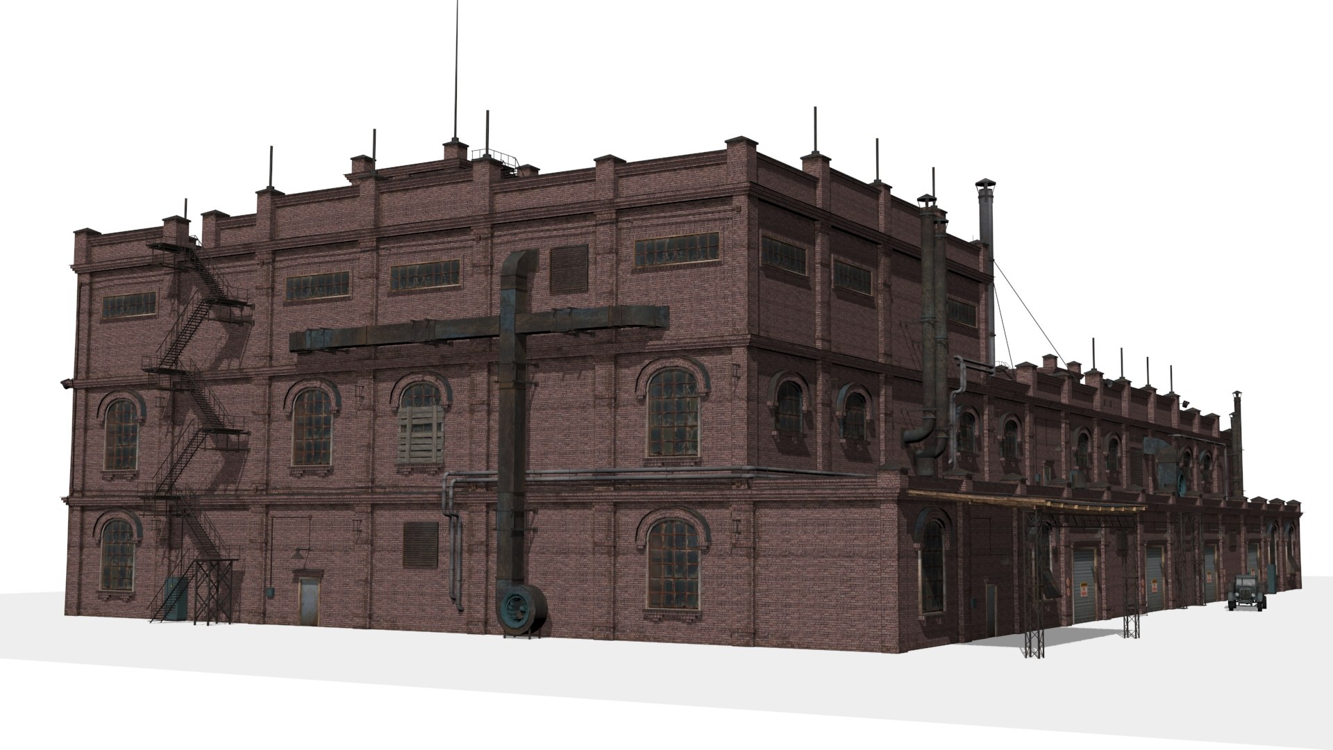 3D Old Factory Model - TurboSquid 2185278