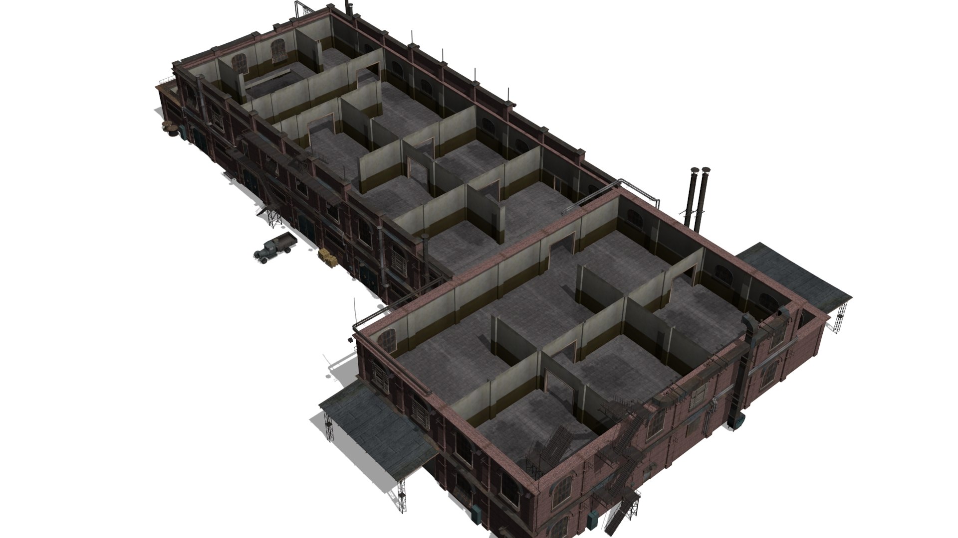 3D Old Factory Model - TurboSquid 2185278