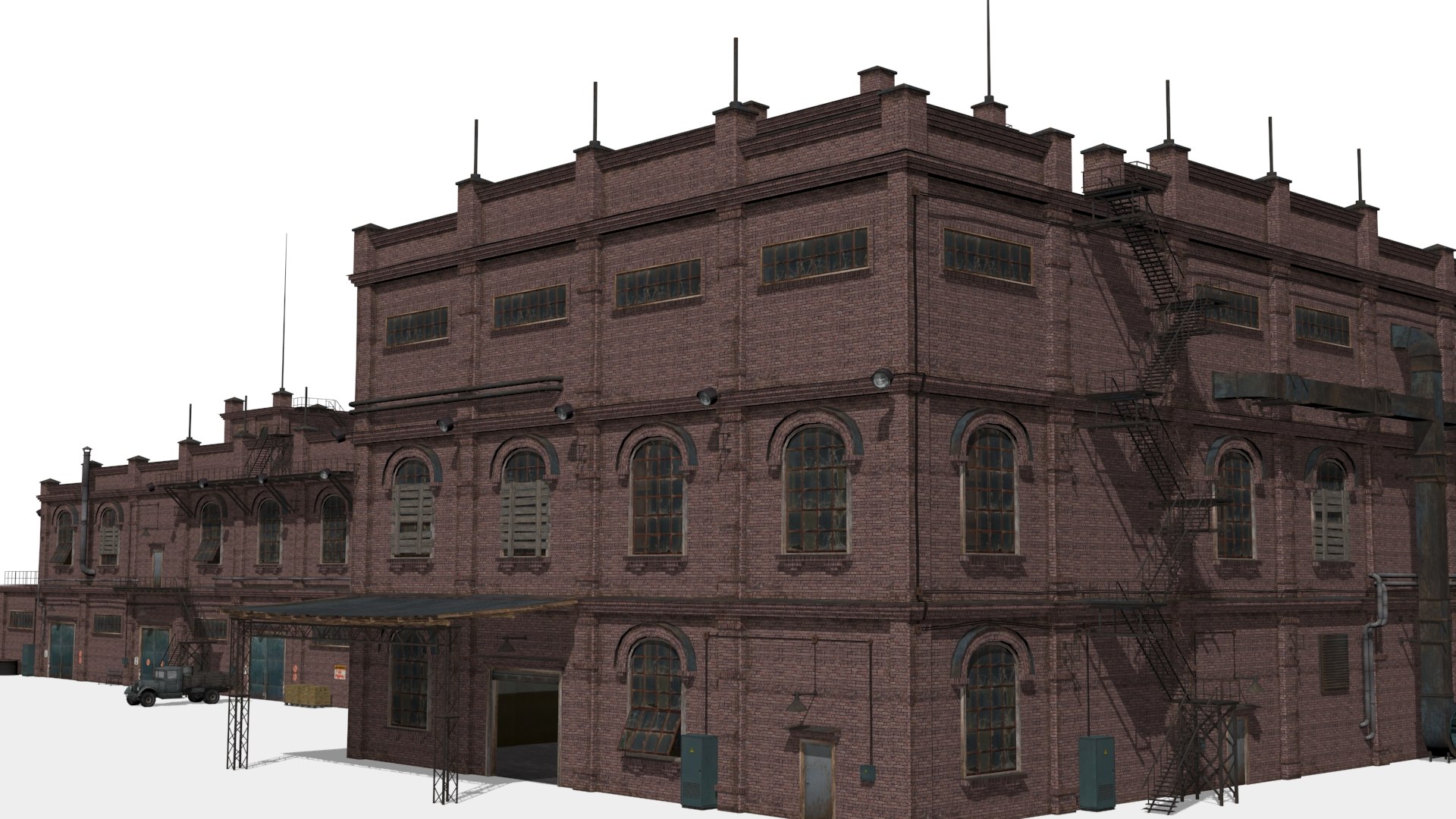 3D Old Factory Model - TurboSquid 2185278