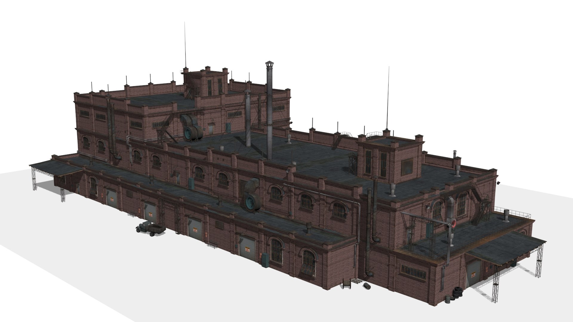 3D Old Factory Model - TurboSquid 2185278