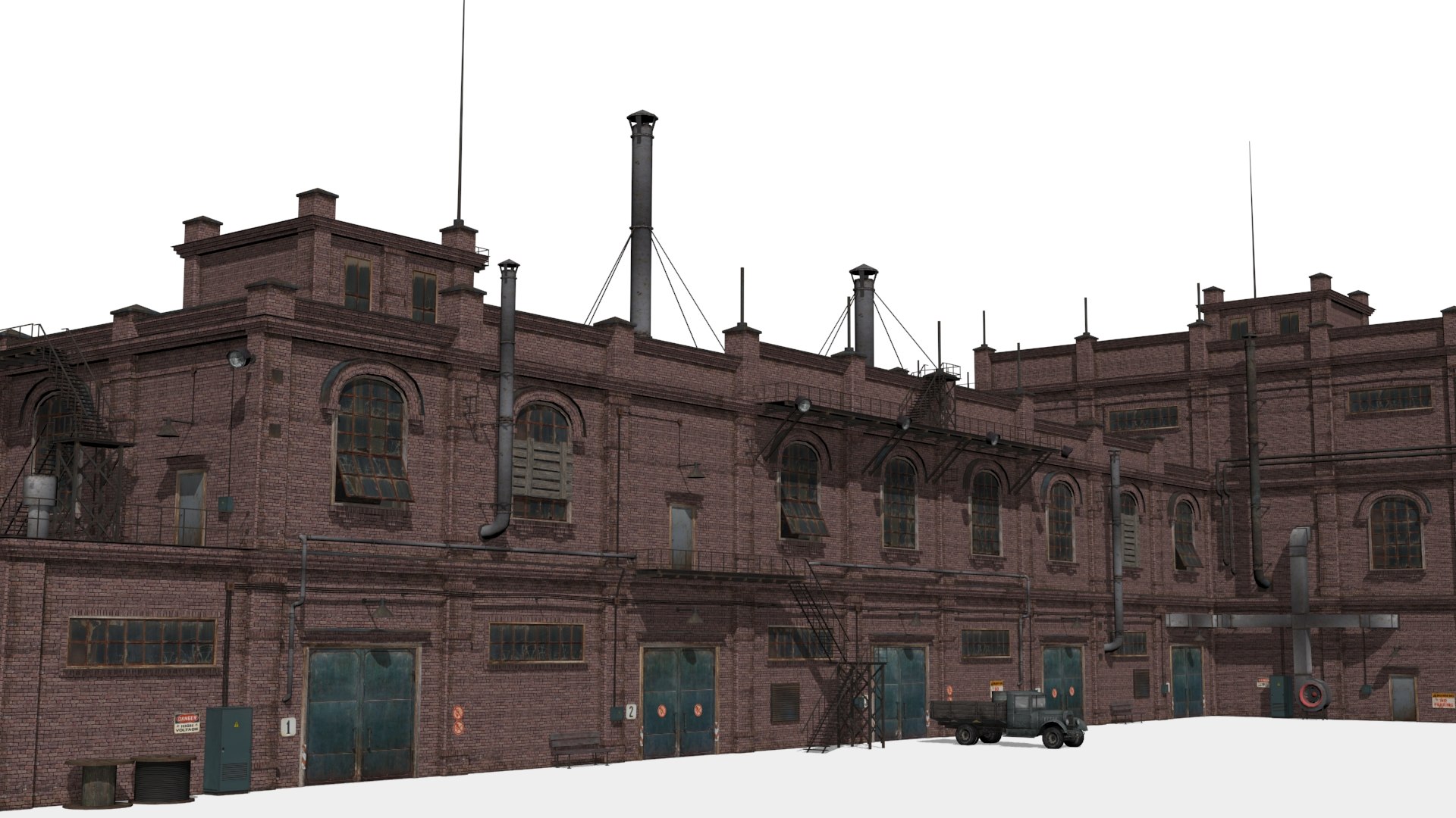 3D Old Factory Model - TurboSquid 2185278