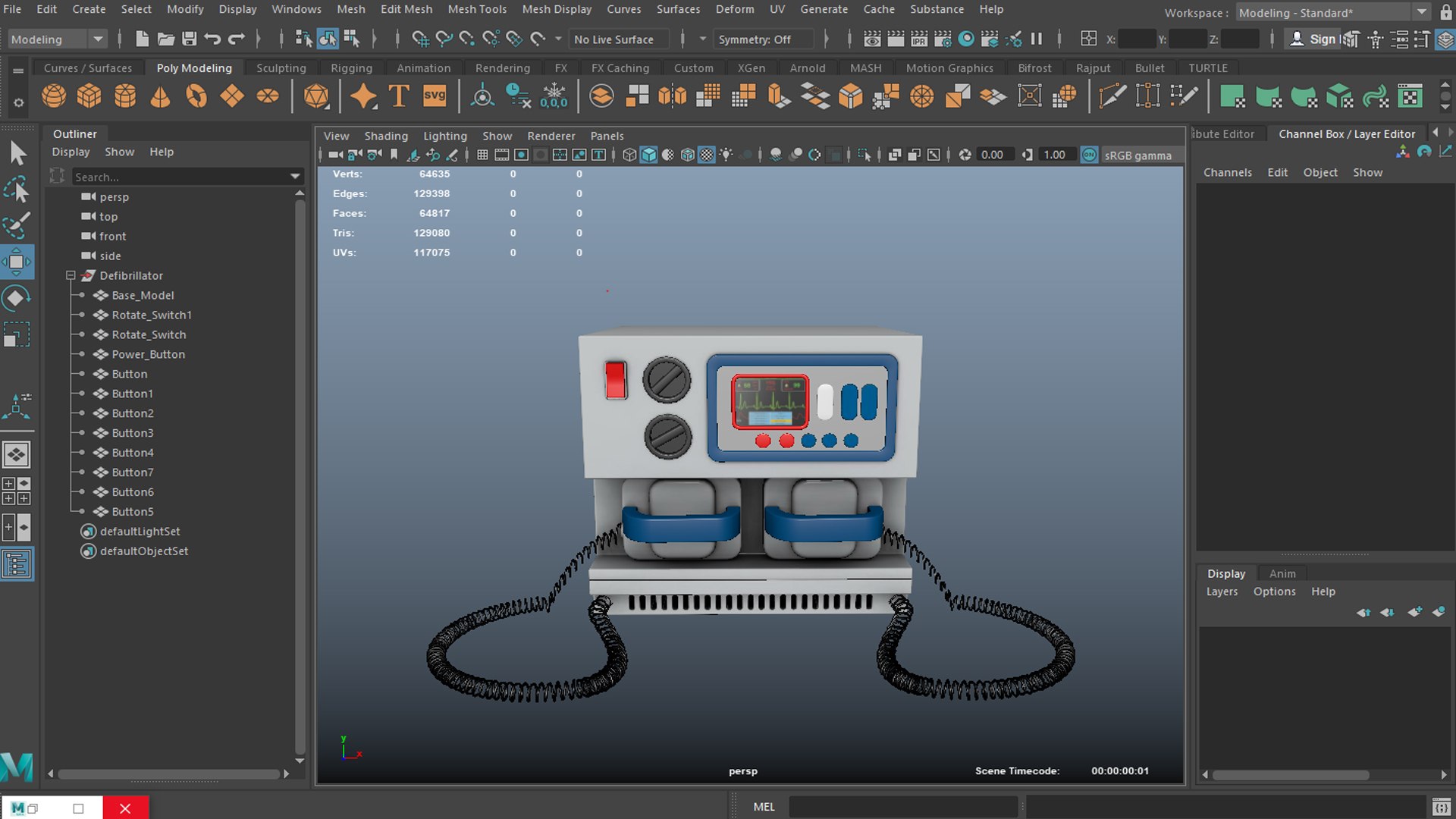 Defibrillator 3D - TurboSquid 1806222