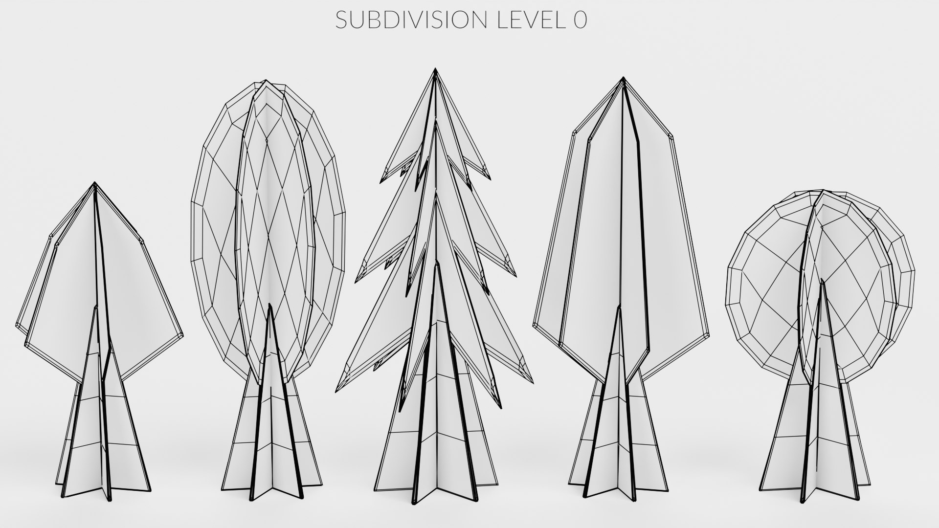 Paper Trees 3D Model - TurboSquid 2184846