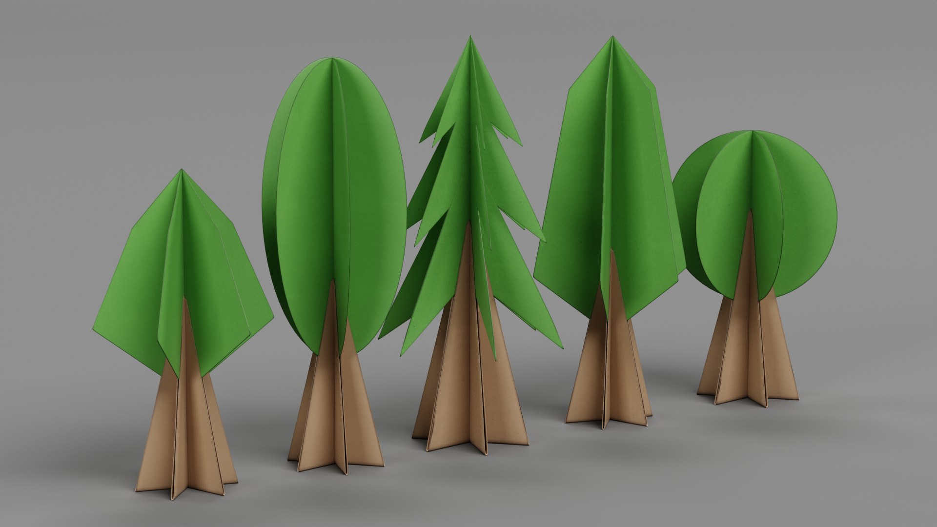 Paper Trees 3D Model - TurboSquid 2184846
