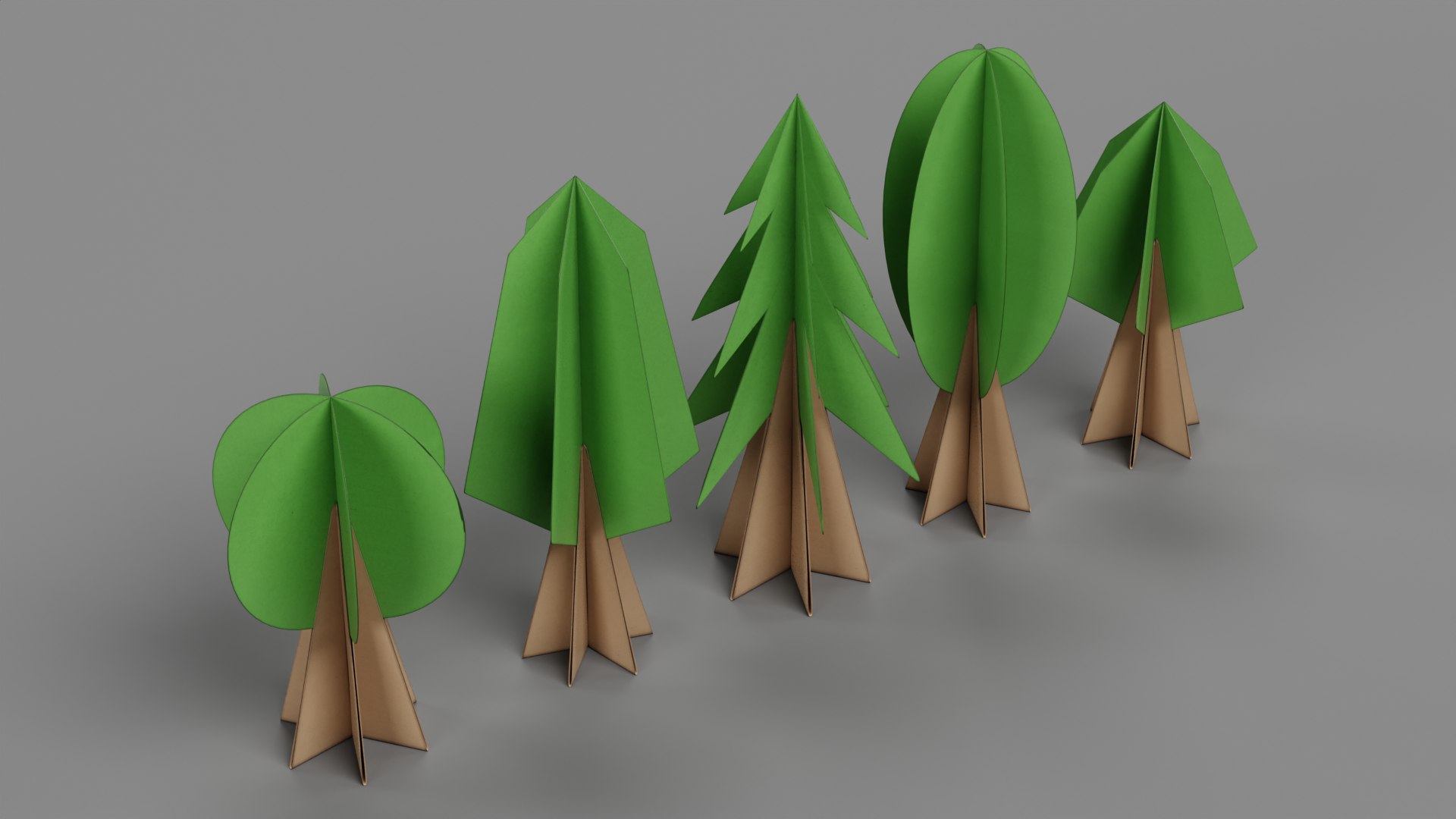 Paper Trees 3D Model - TurboSquid 2184846