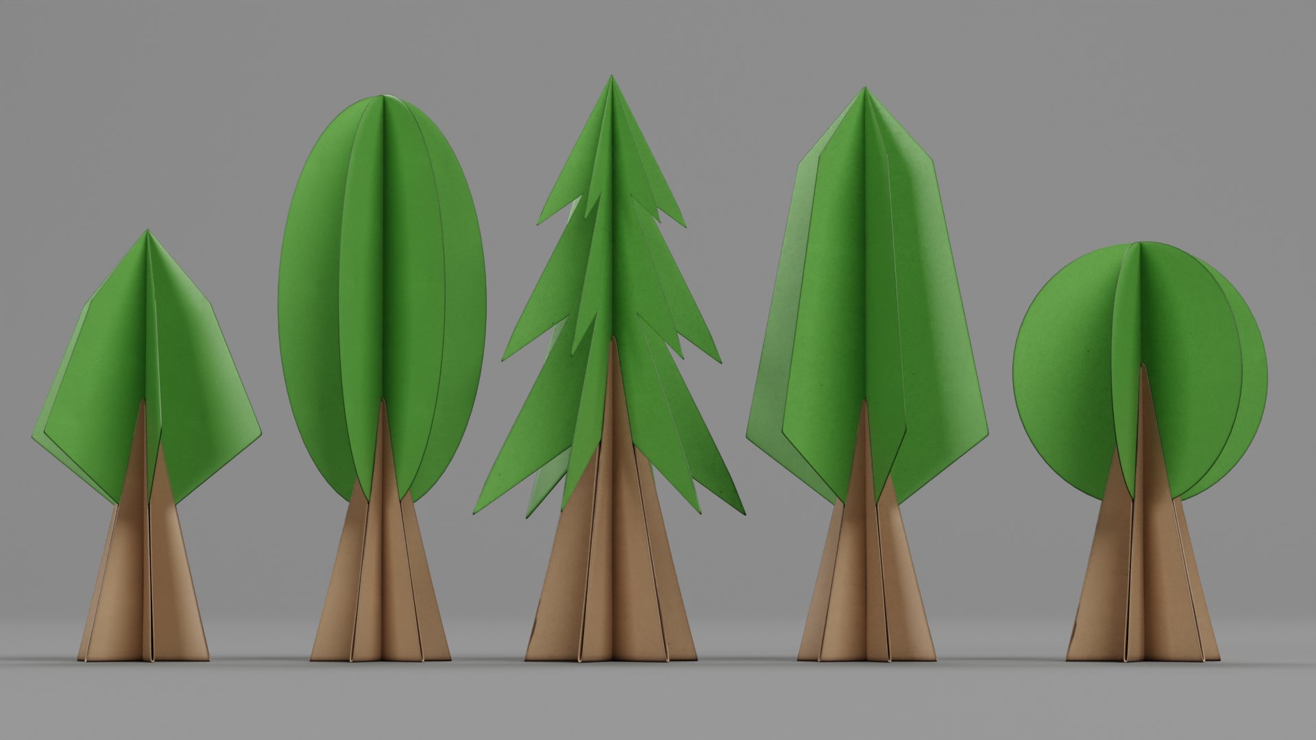 Paper Trees 3D Model - TurboSquid 2184846
