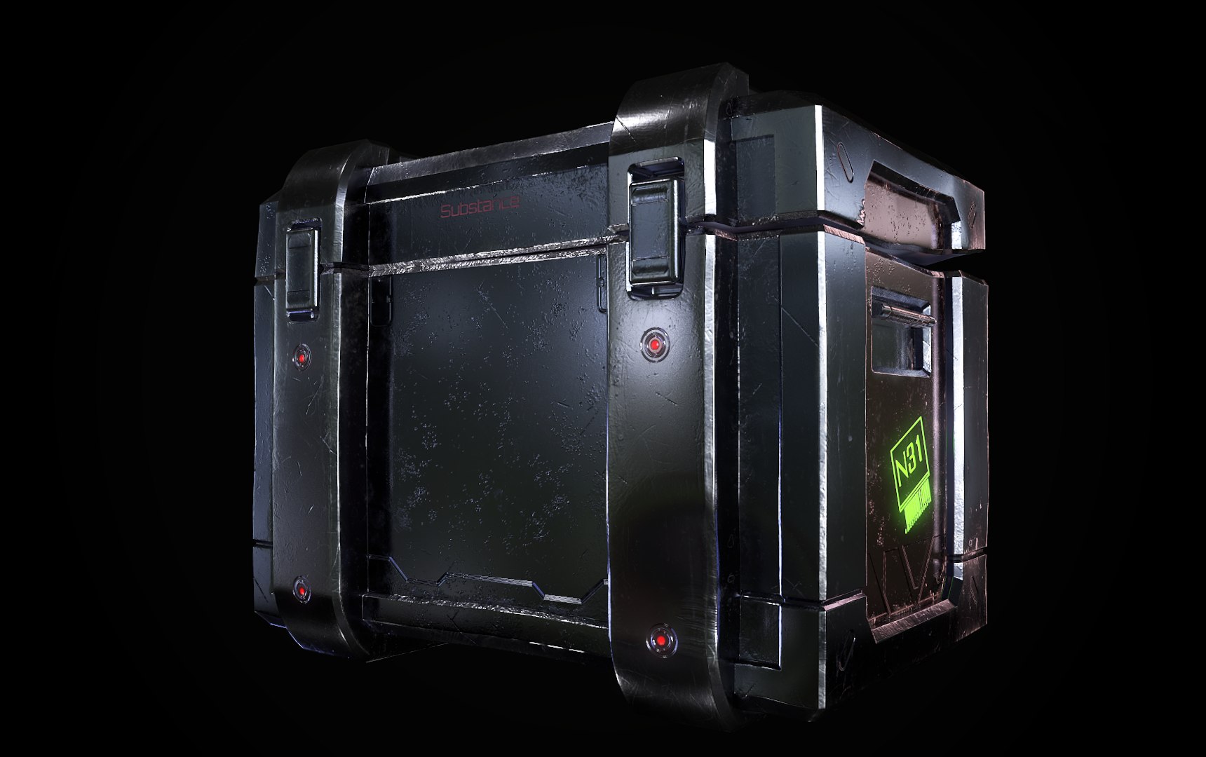 3D Sci-fi Chest - TurboSquid 1659128