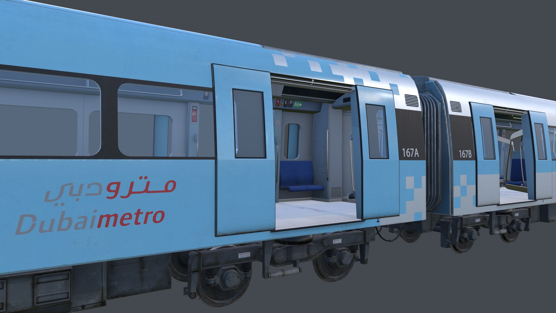 3D Model Train Metro Dubai - TurboSquid 1686064