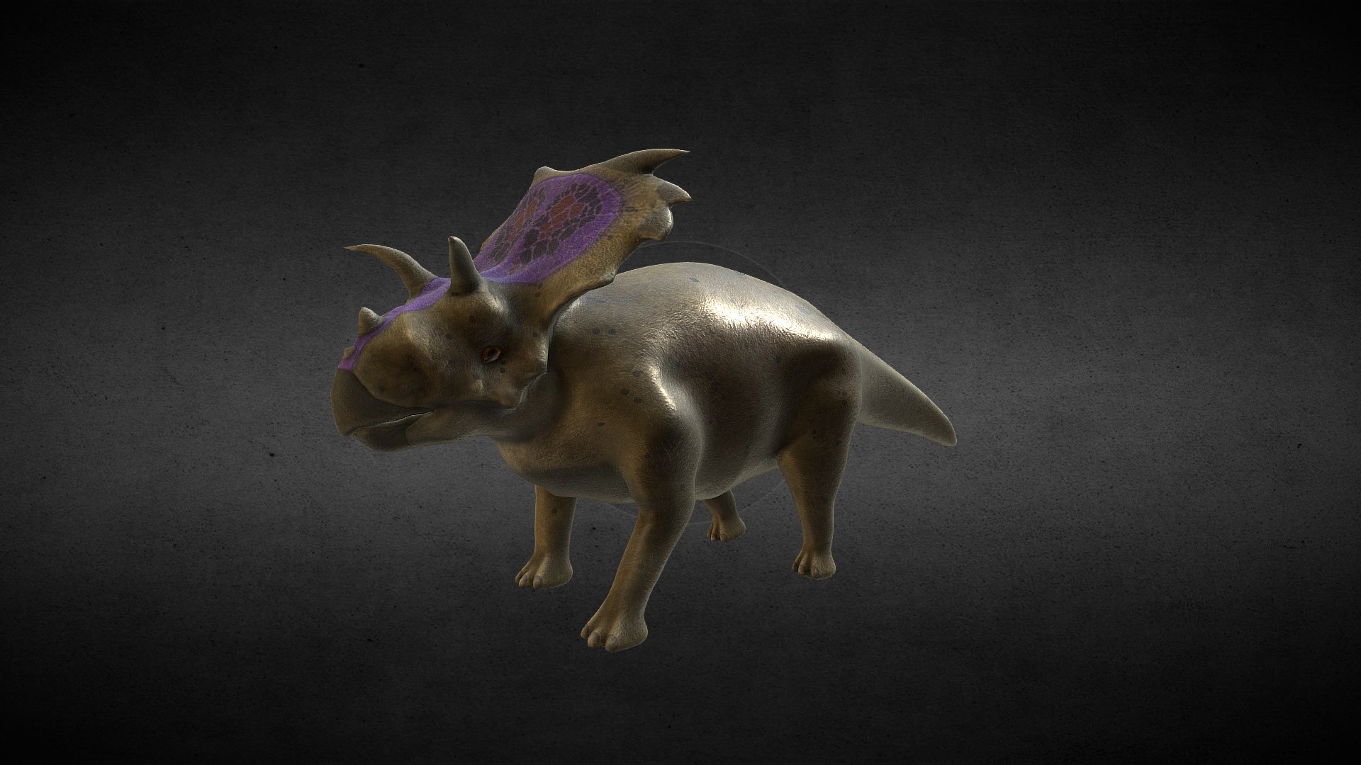 Medusaceratops Jurassic Dinosaur Low-poly 3D Model - TurboSquid 1285412