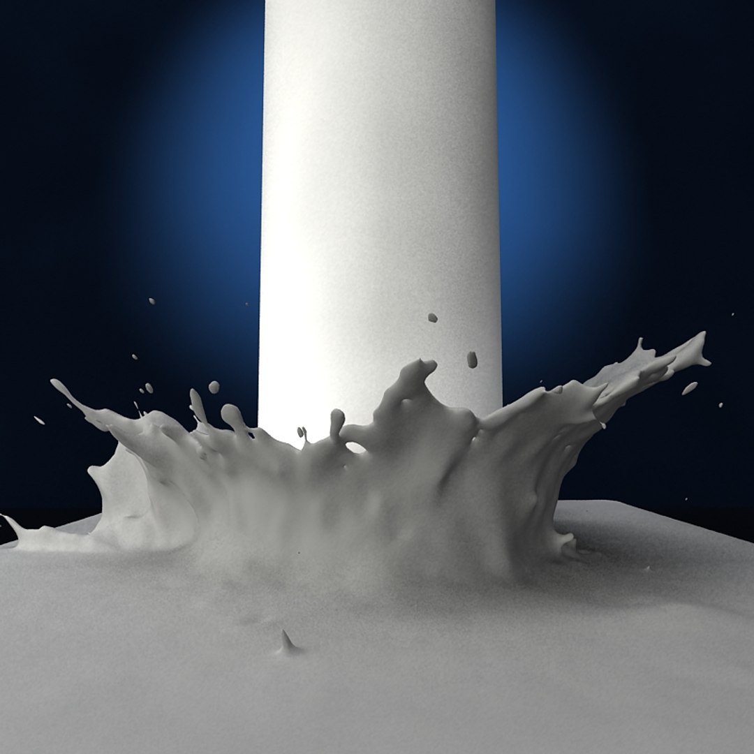 Water Splash Bottle 3d Obj