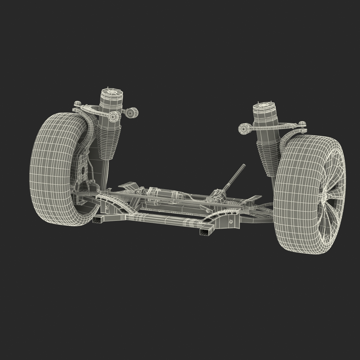 tesla s suspension 2 3d max