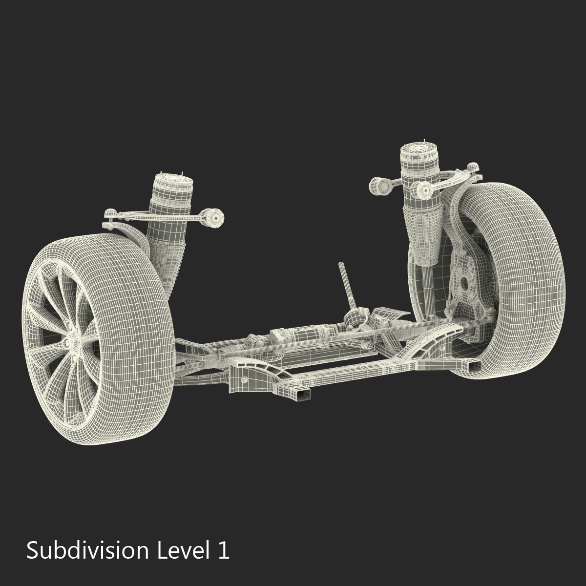 tesla s suspension 2 3d max